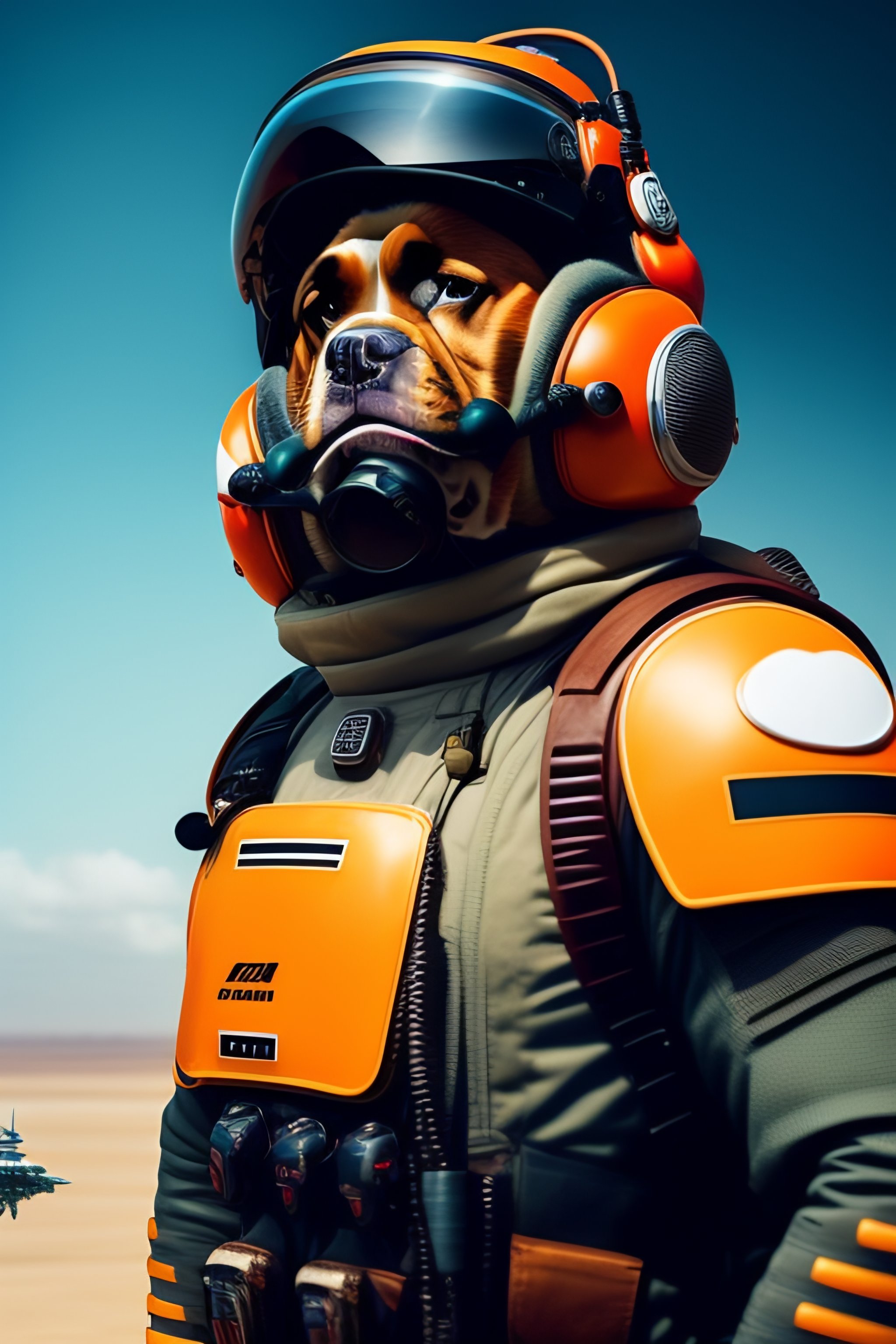 Lexica - Bulldog as a rebel pilot from star wars