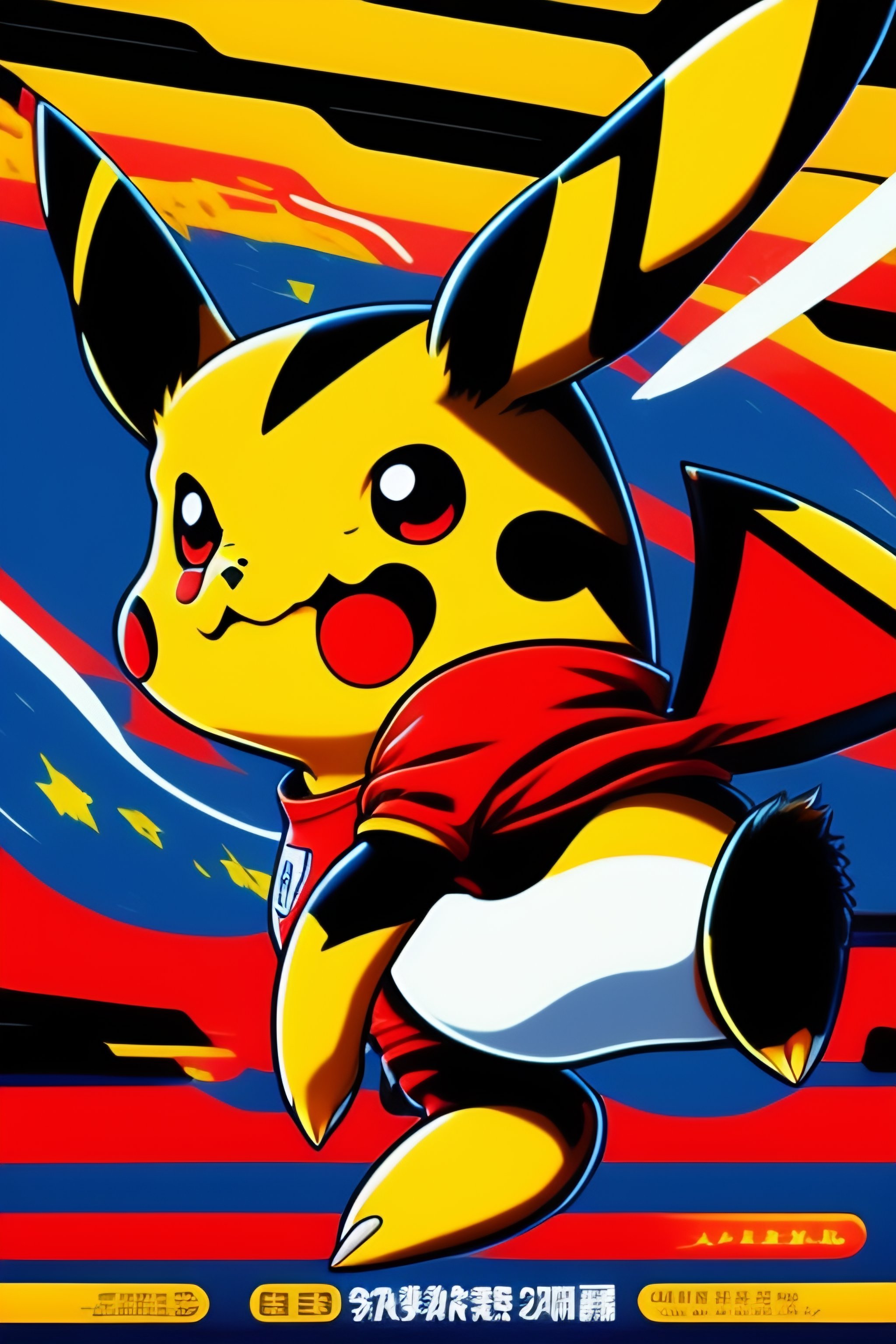 Lexica - Pikachu doing thunderbolt in the style of 90's vintage anime ...