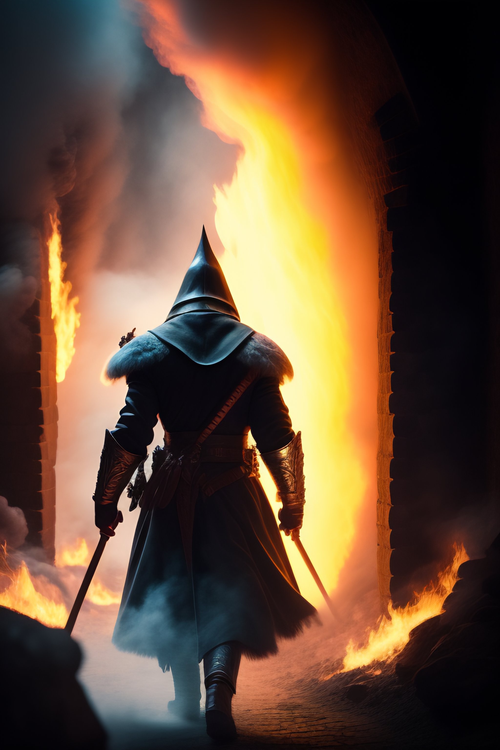 Lexica - Wizard white chek in tresure in dungeon fire