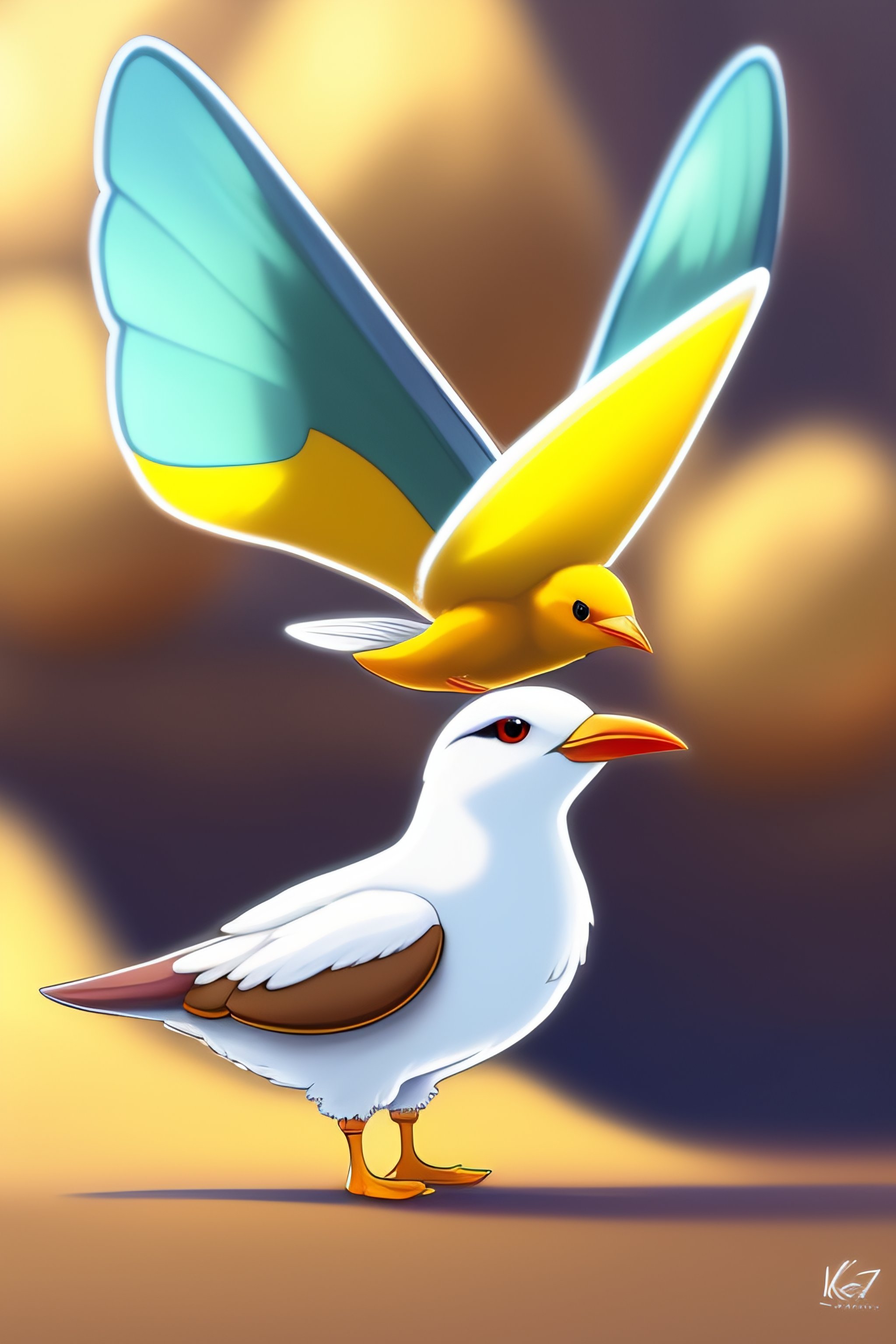 Lexica - Flying type Pokemon based on a tern seagull, first stage ...