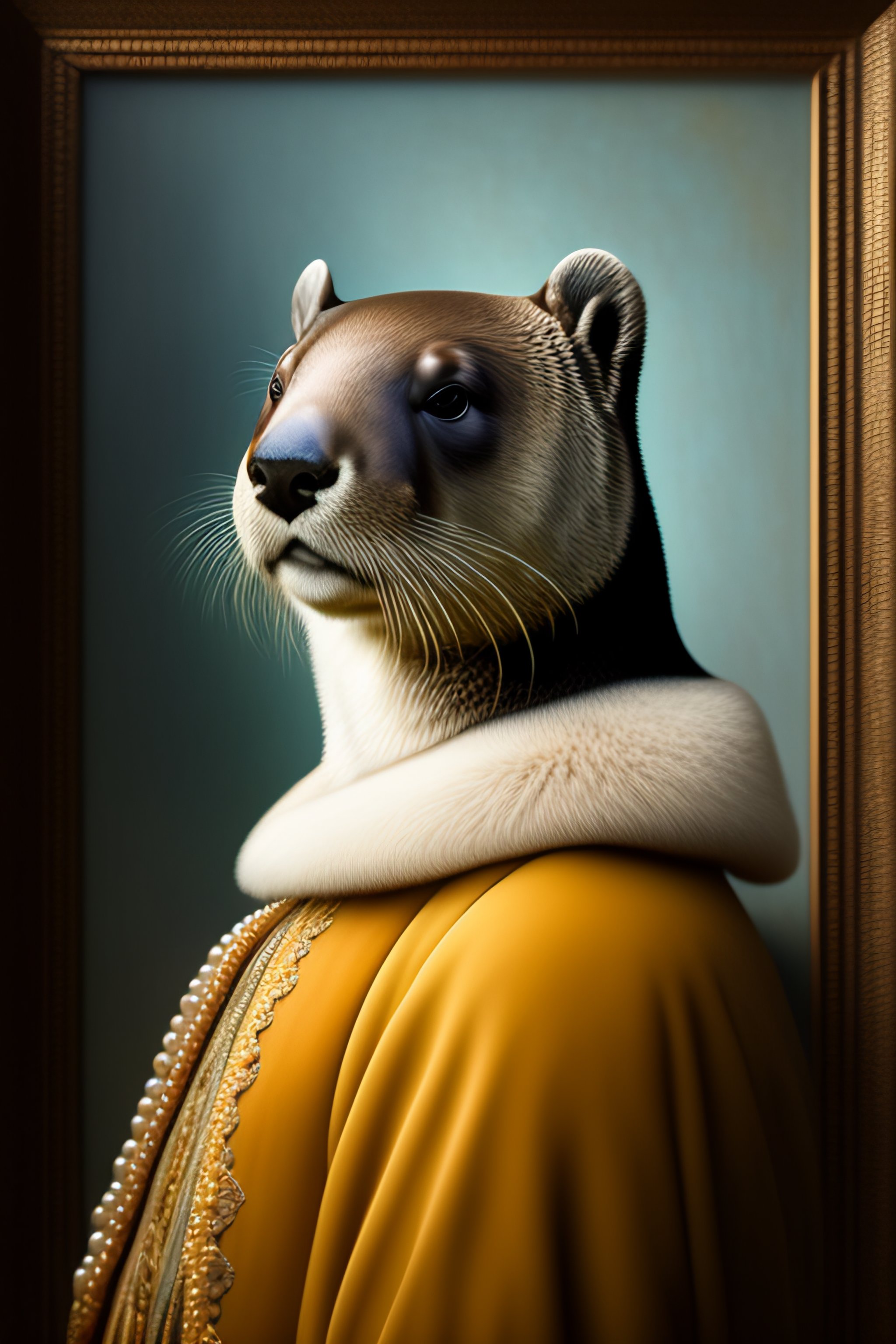 Lexica - "A sea otter with a pearl earring" by Johannes Vermeer