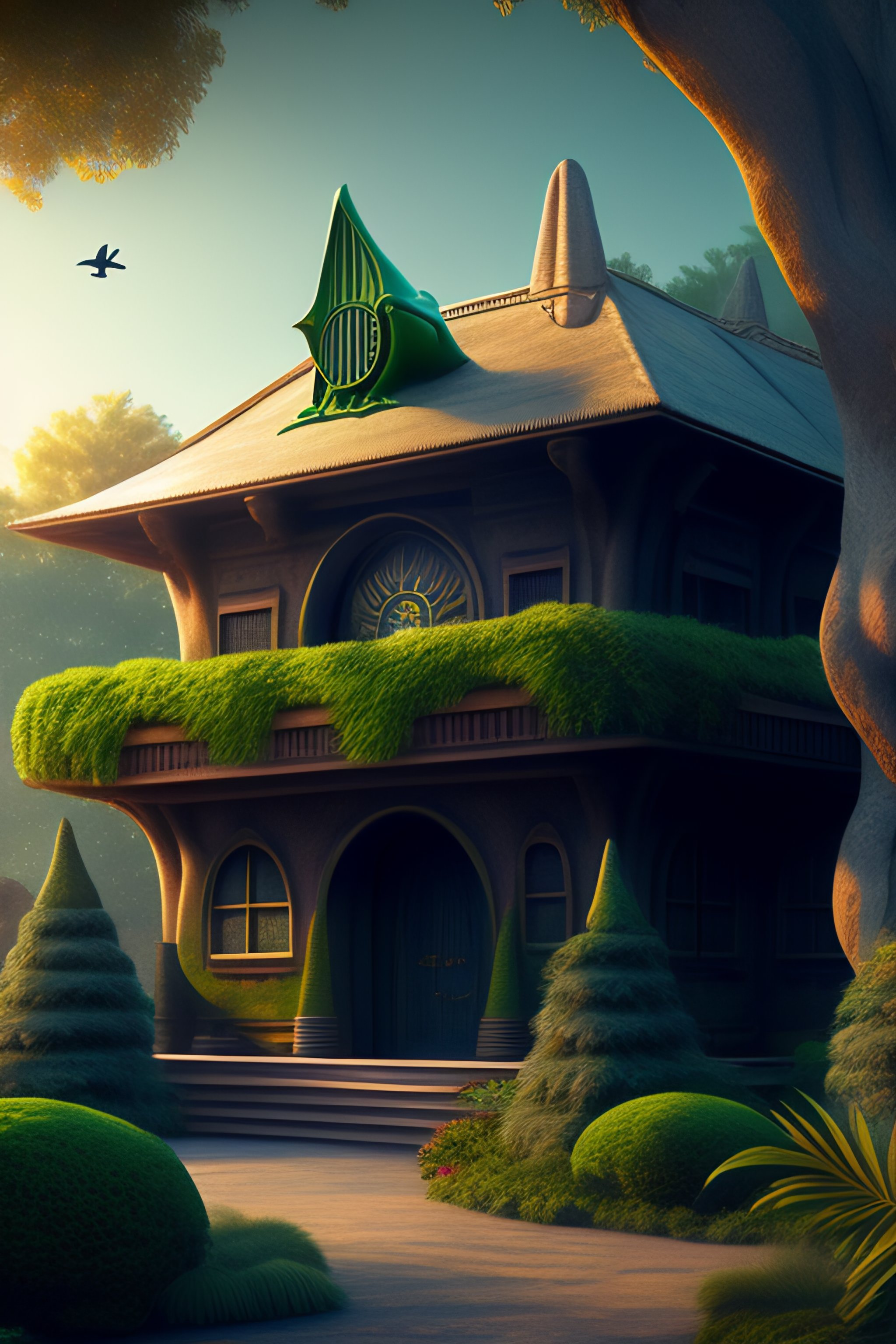 Lexica - A realistic background detailed of yoda's house, movie picture ...