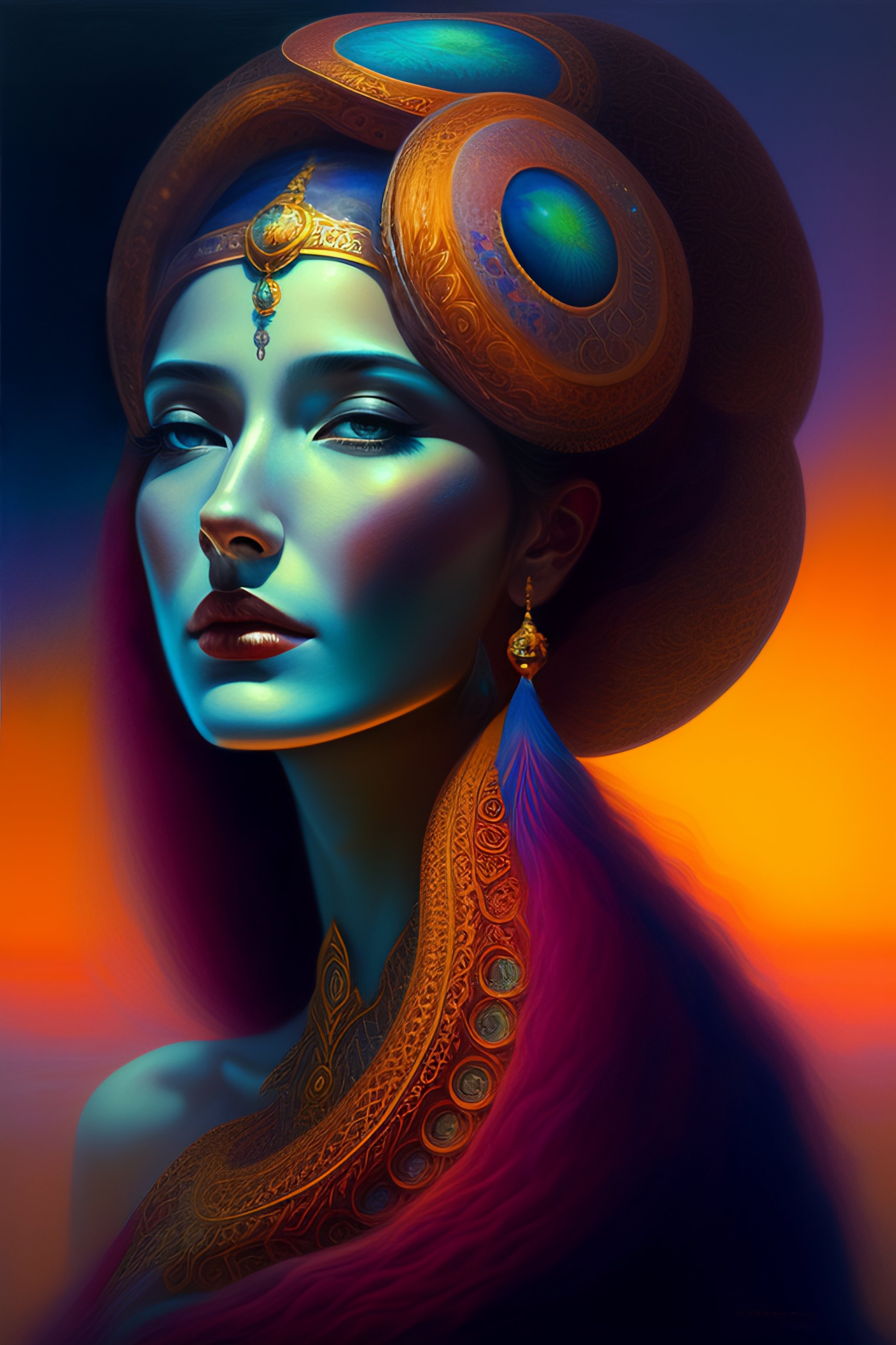 Lexica - Portrait of the beautiful young goddess of octopuses, unusual ...