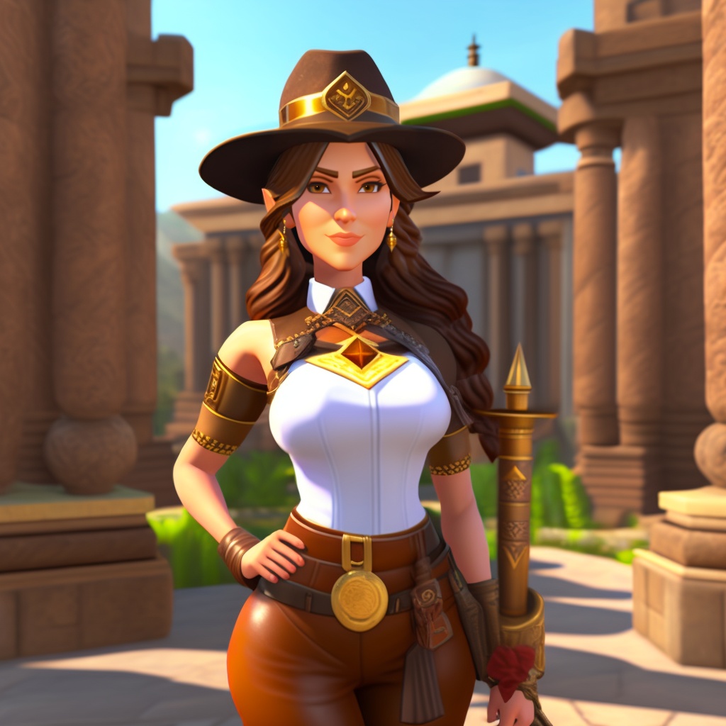 Lexica - A photo of Princess Zelda from a full body shot, dark brown ...