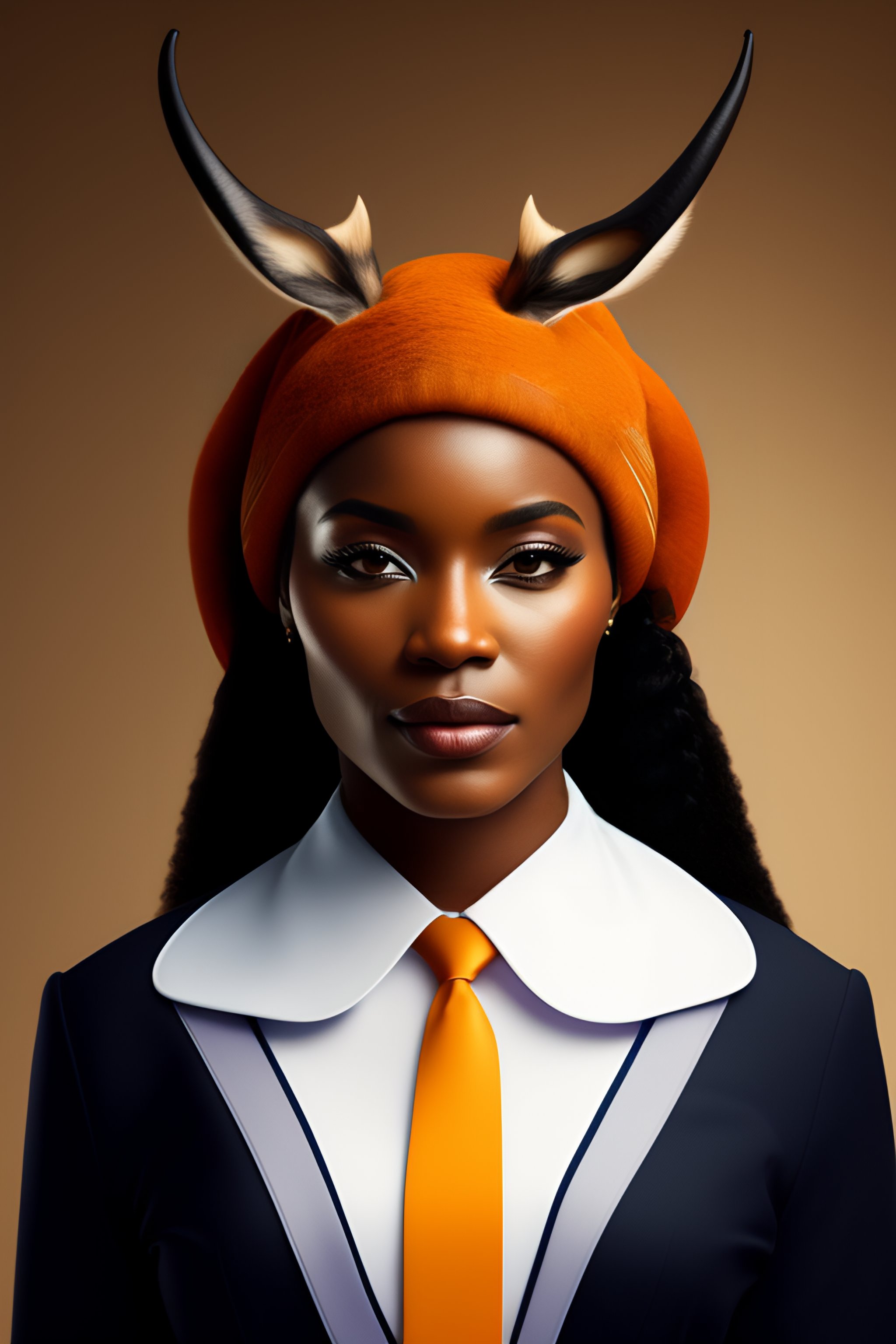 Lexica - Beautiful woman with the head of an antelope, dressed in a ...