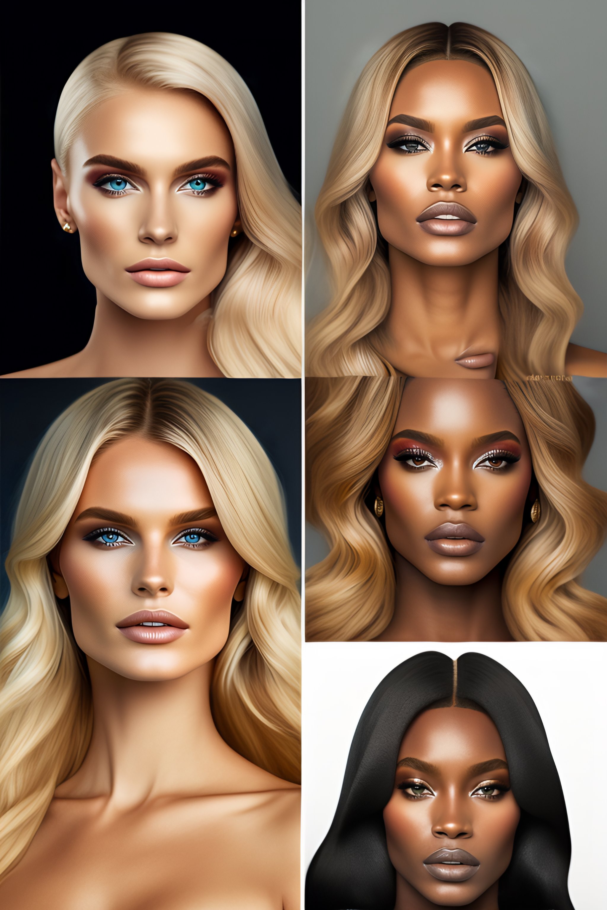 Lexica - Female blond model face shoot