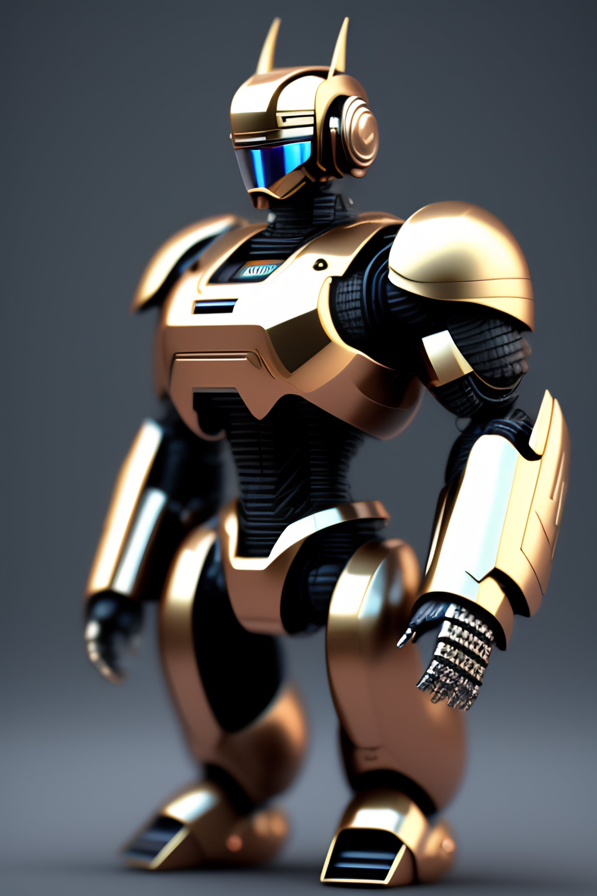 Lexica - 3d render of toy art robocop