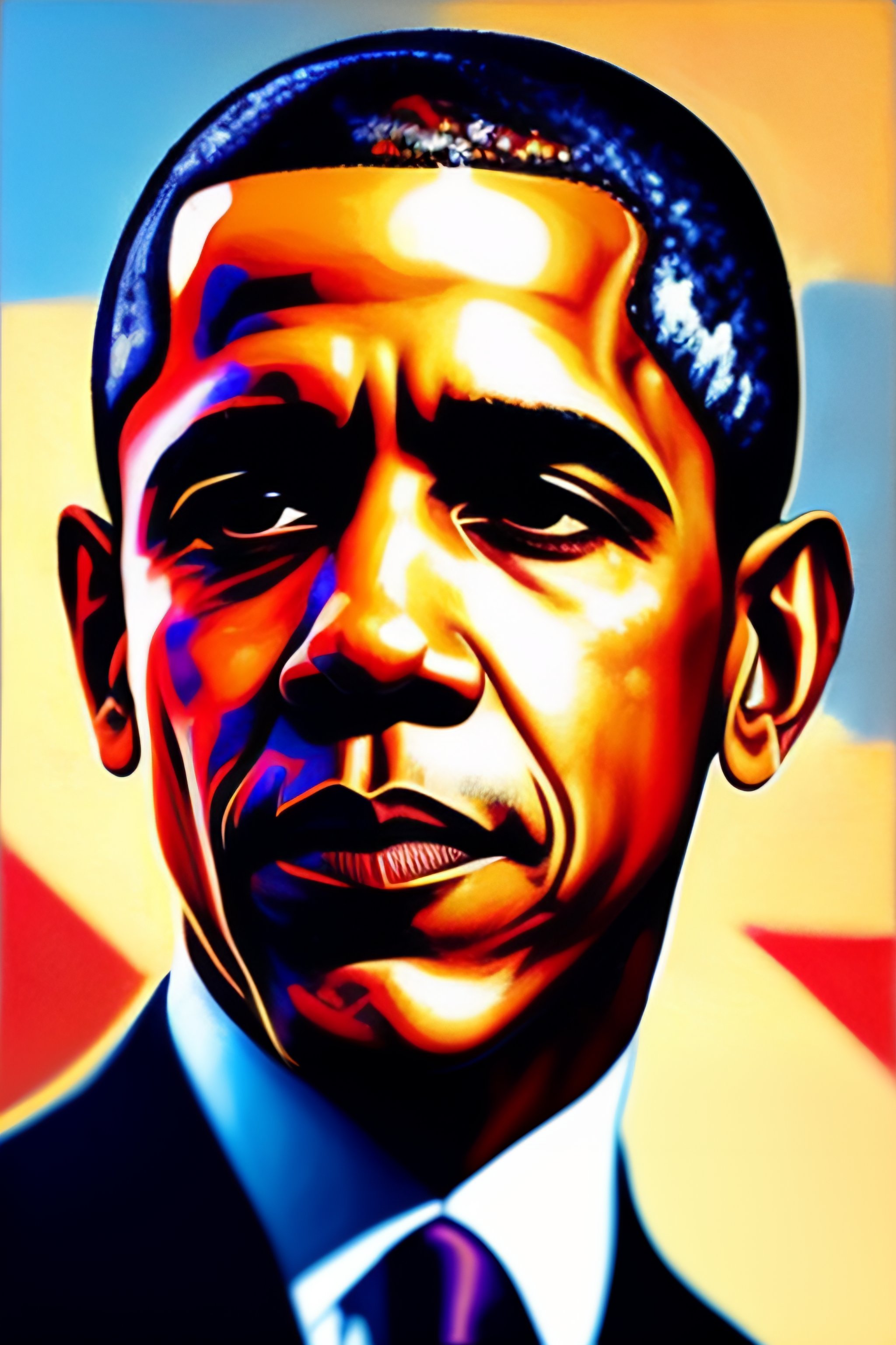 Lexica - A painting of barack obama
