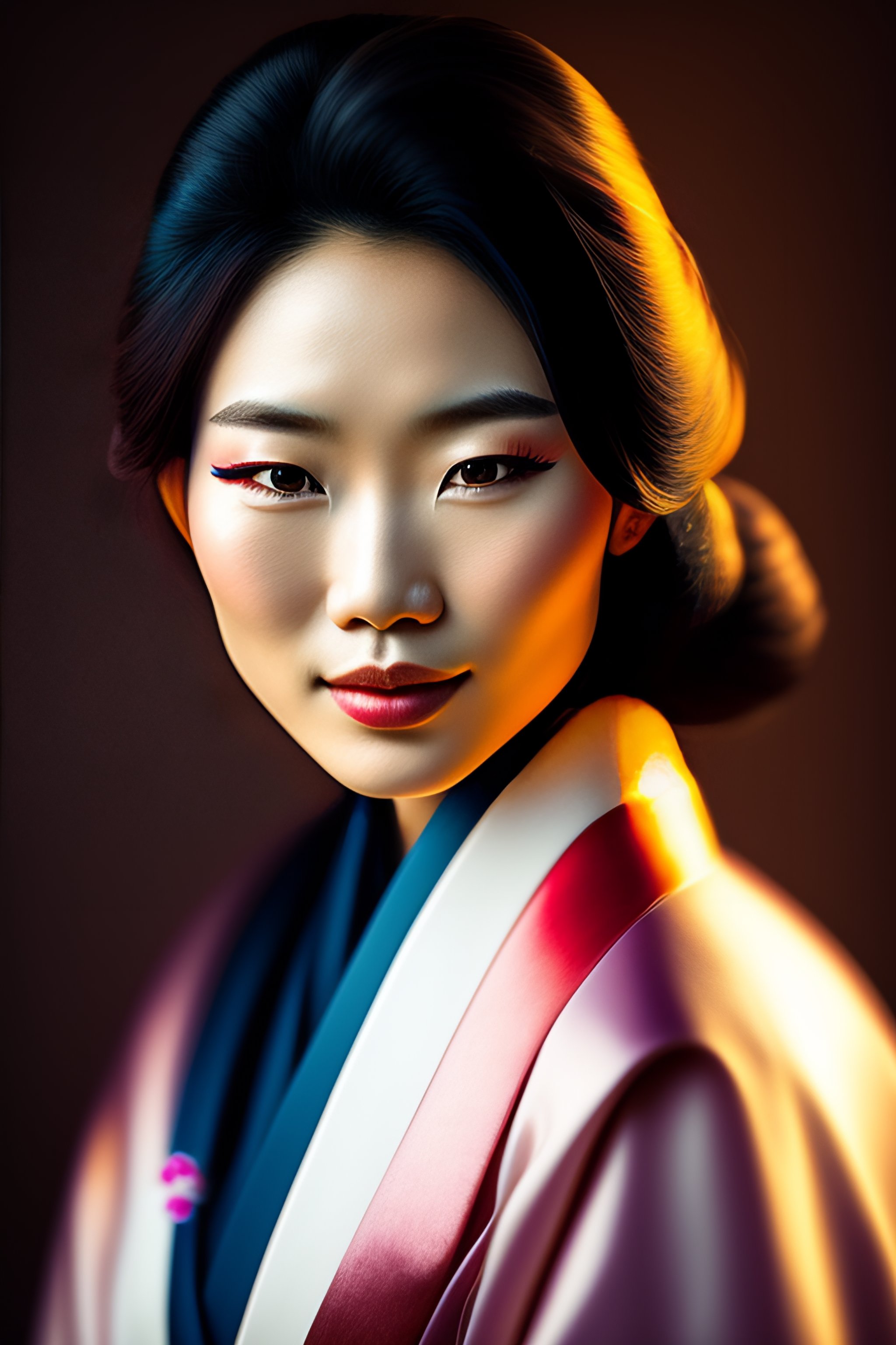 Lexica - Portrait of a stunningly beautiful, young, japanese geisha ...