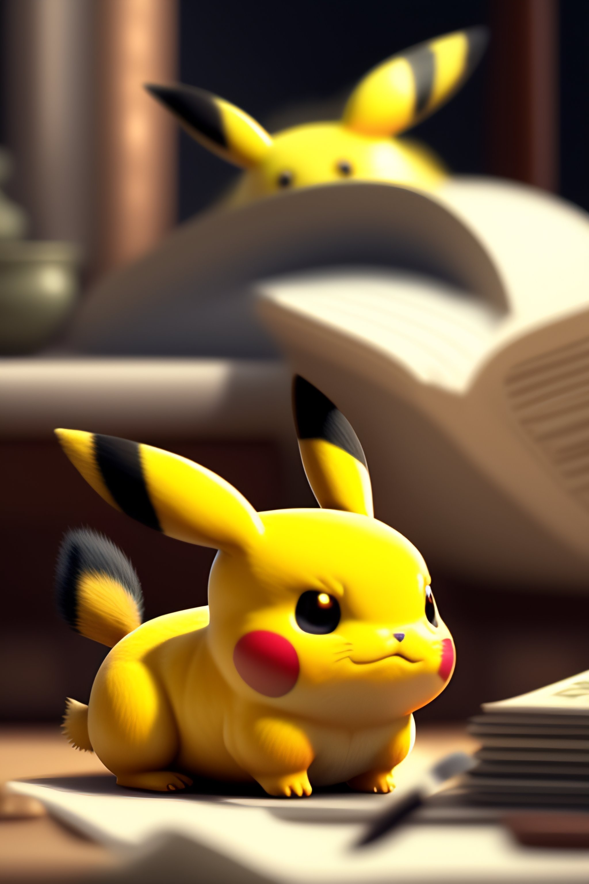 Lexica - Pikachu commiting tax fraud, paperwork, exhausted, cute ...