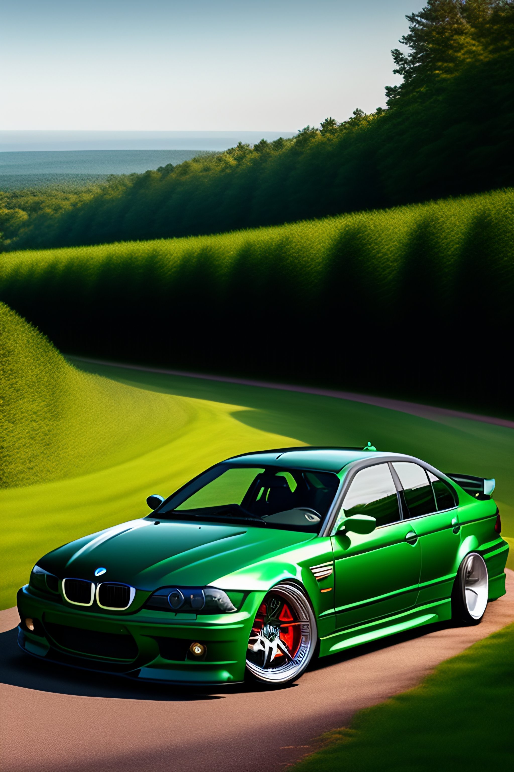 Lexica - Forest green e46 bmw, stock sedan, driving through Connecticut ...