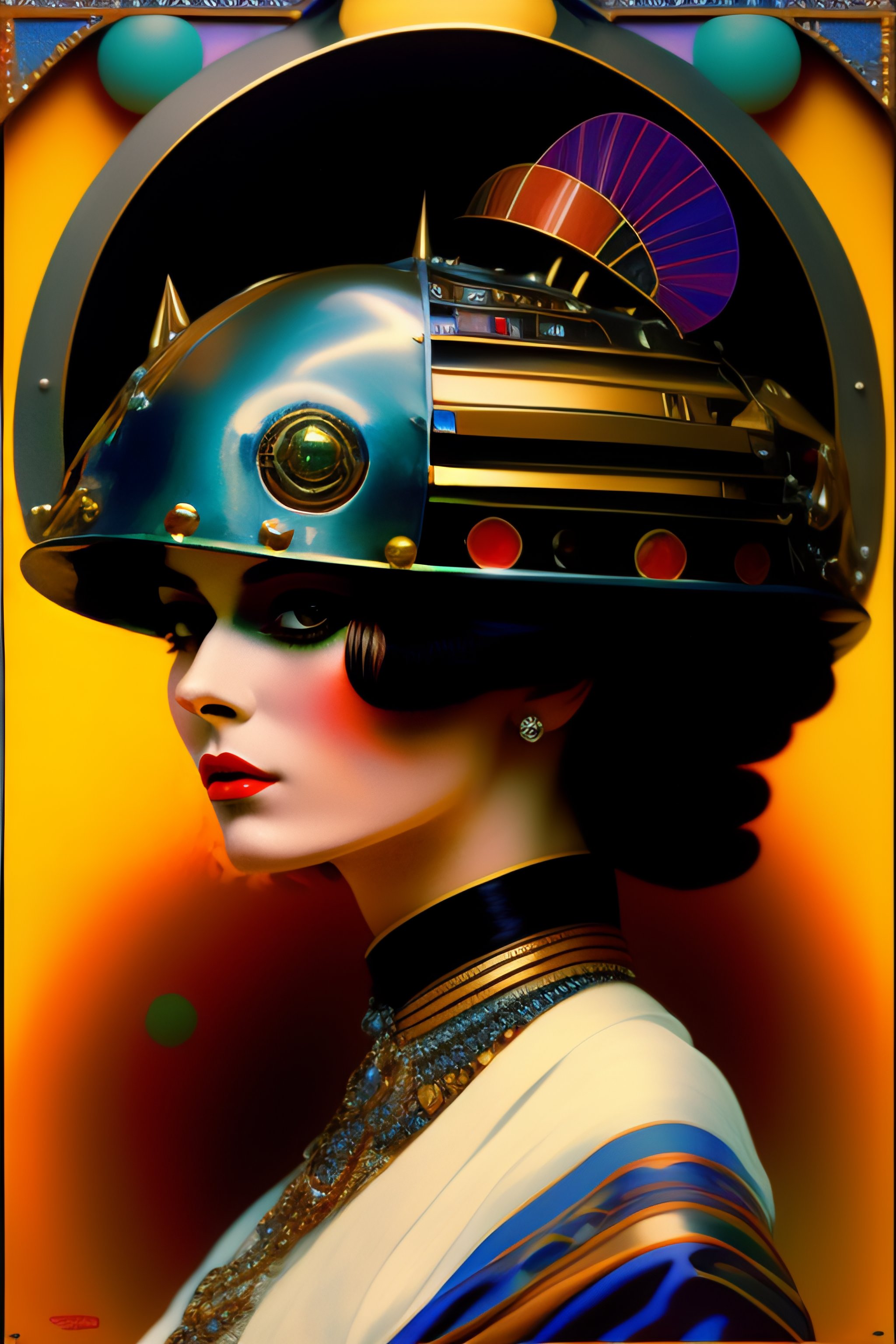 Lexica - Cute punk goth fashion fractal alien martian girl with wearing ...