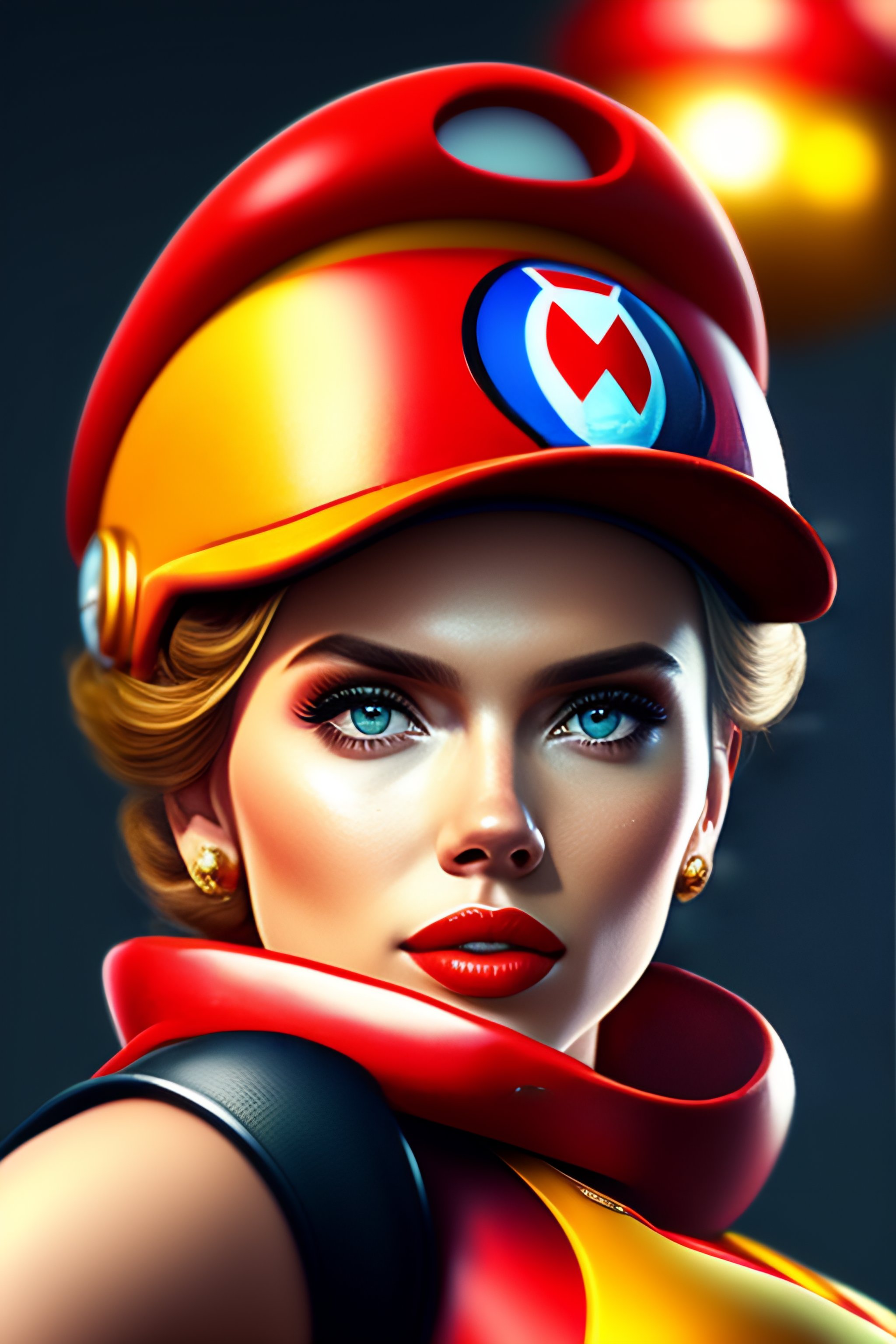 Lexica - Scarlett Johansson as a super mario game character, hyper ...