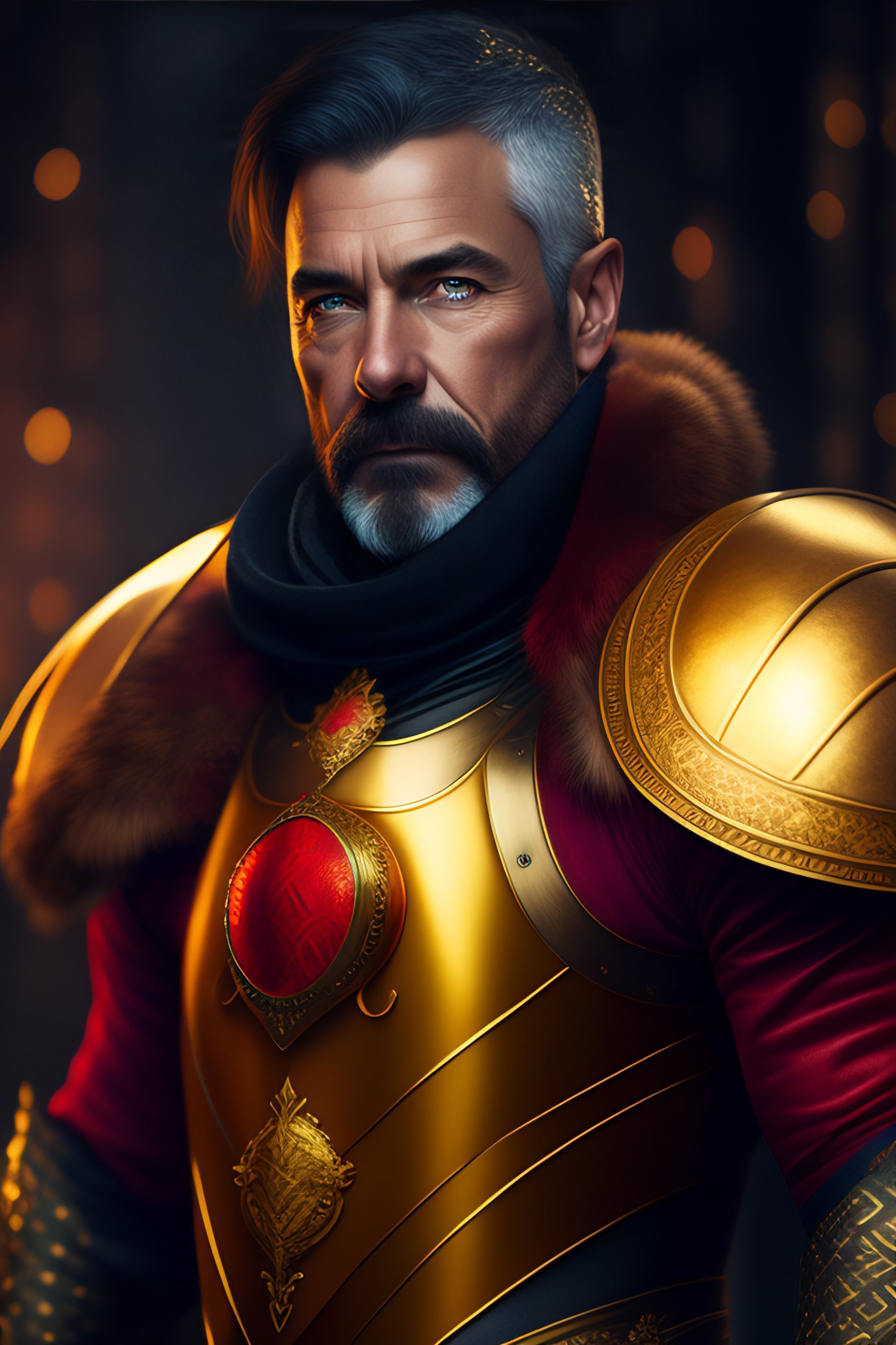 Lexica - Portrait of downtrodden middle-aged male rogue, intricate gold ...