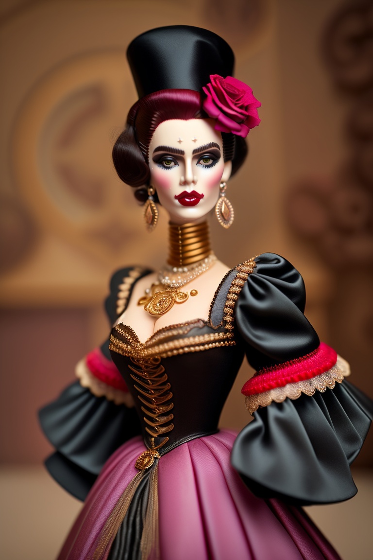 Lexica - 1940's elegant gothic undead barbie wearing a skeleton bodice ...