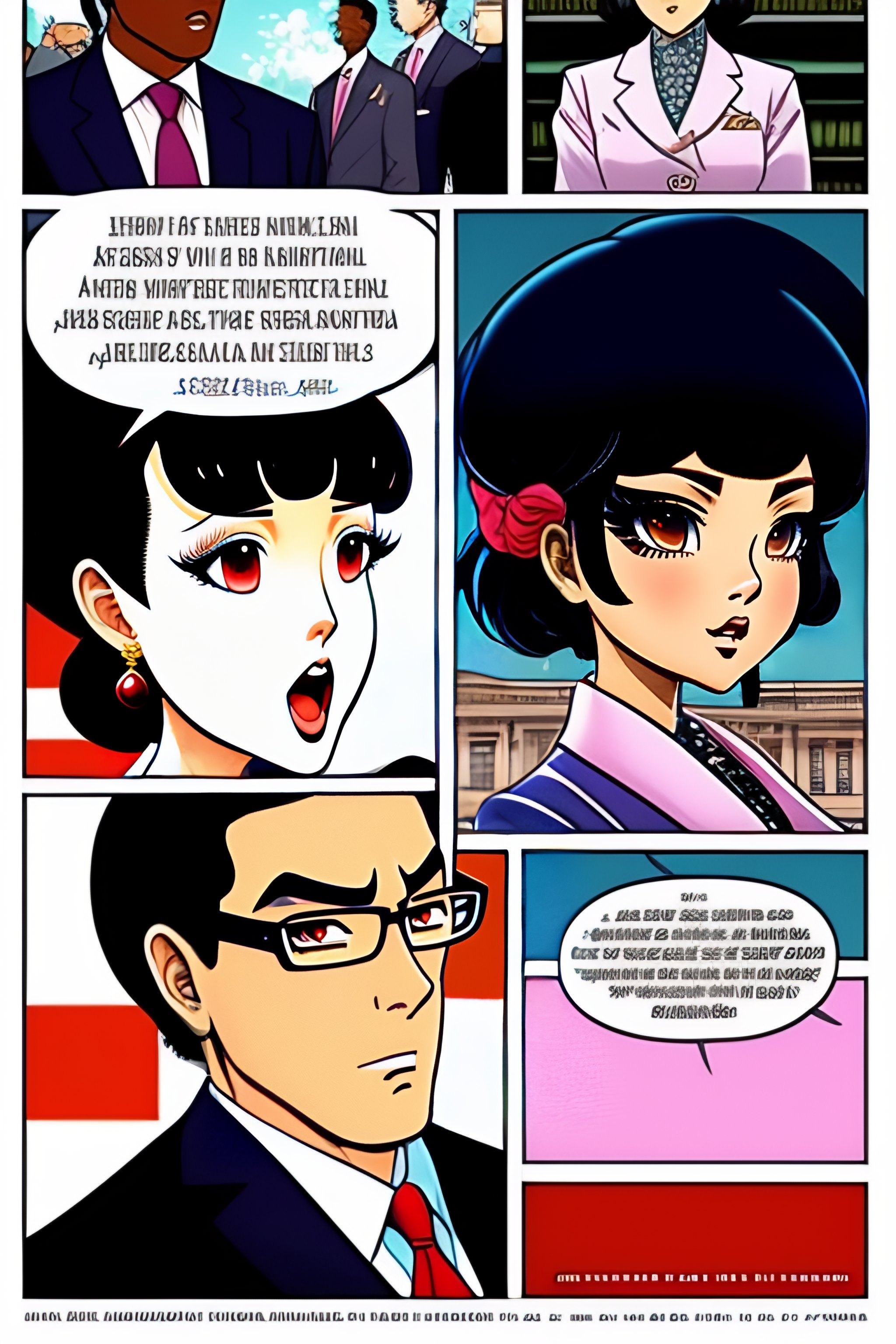 Lexica - Political satire meets shōjo manga style. A bustling ...