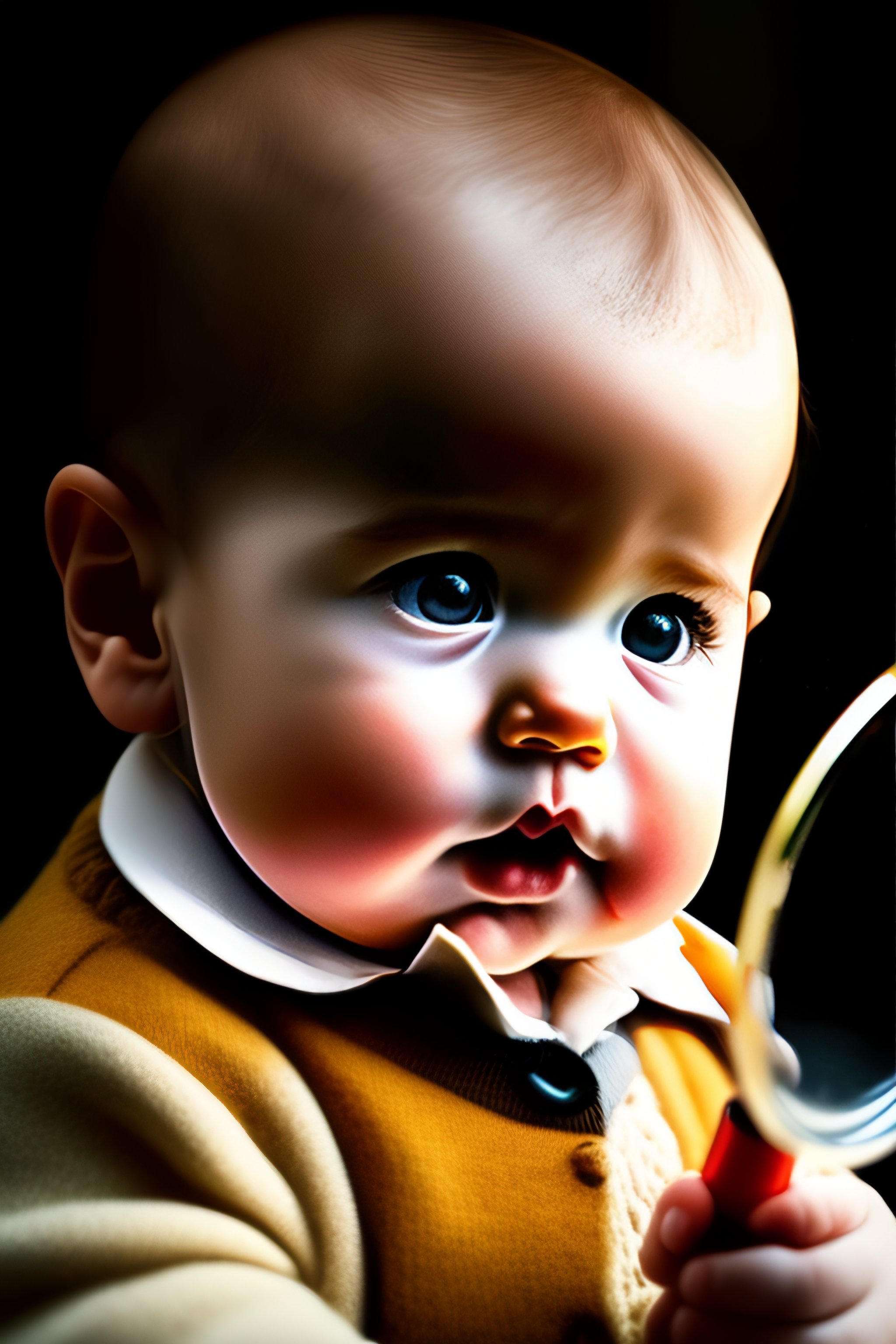 Lexica - A baby Sherlock Holmes; investigating with a magnifying glass