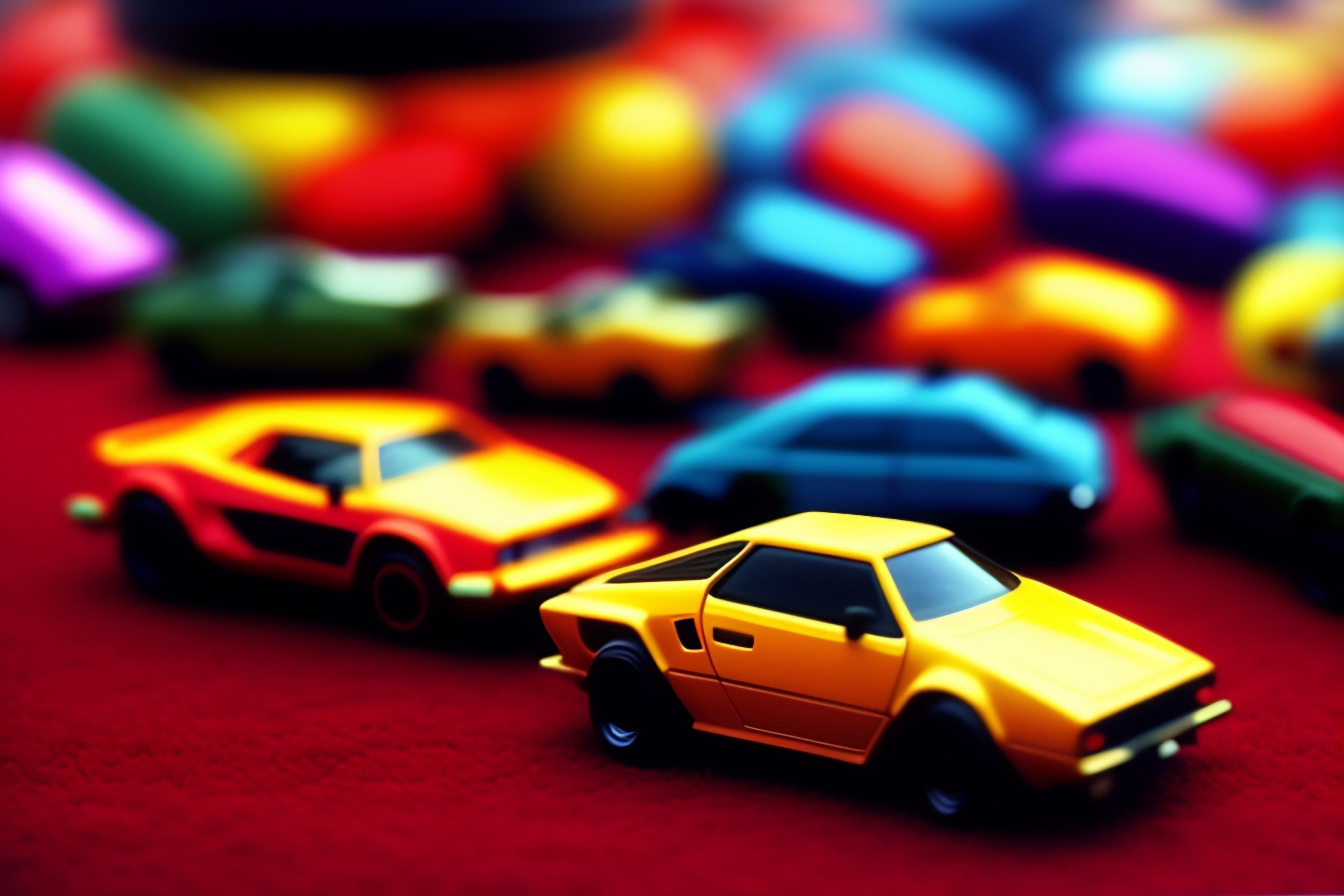 Lexica - (((1980's VHS))) screengrab of a many ((toy Lamborghinis ...