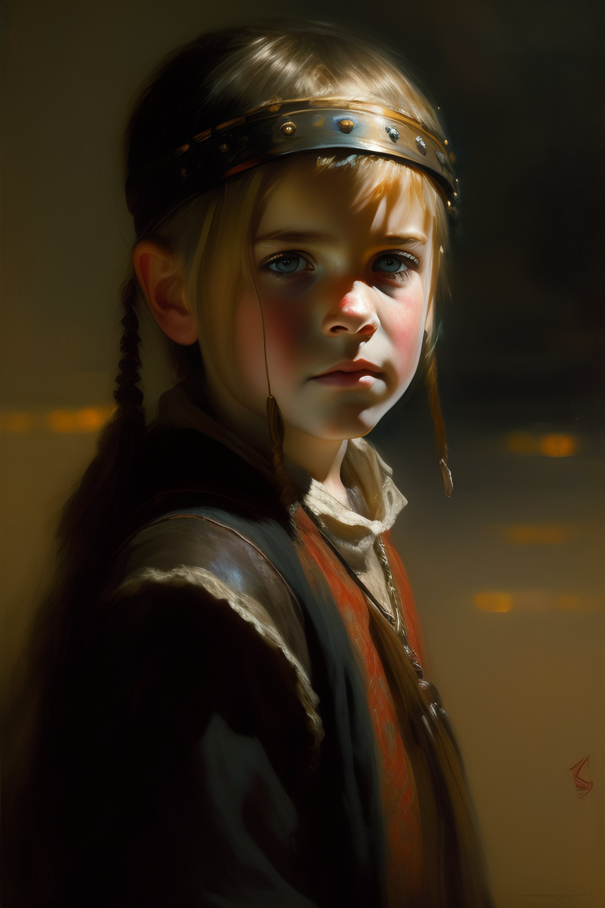 Lexica - A portrait of poor 10y old medieval ugly peasant child with ...