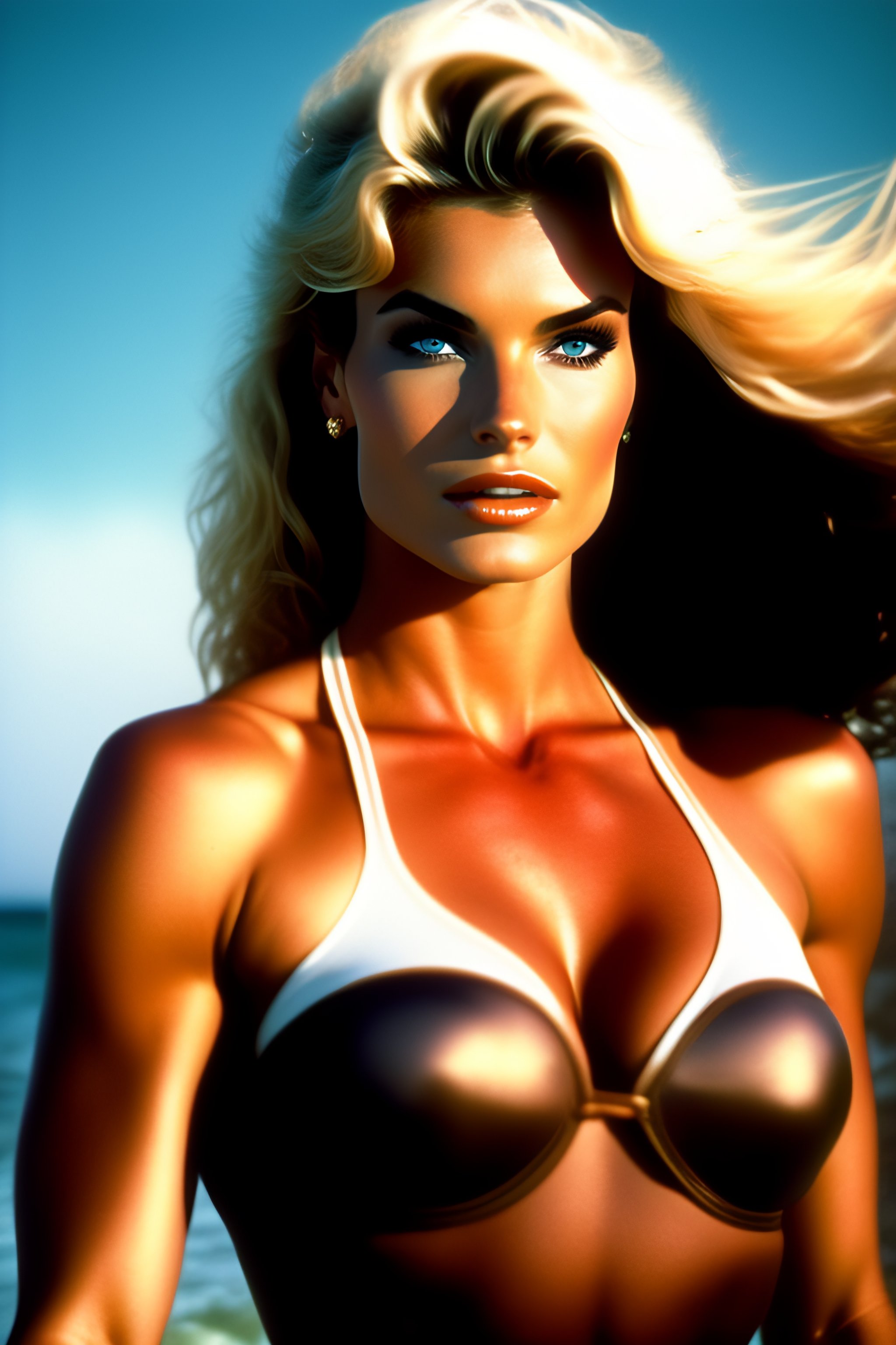 Lexica - An action photo of a slender 19 year old an action photo of erika eleniak from baywatch ...