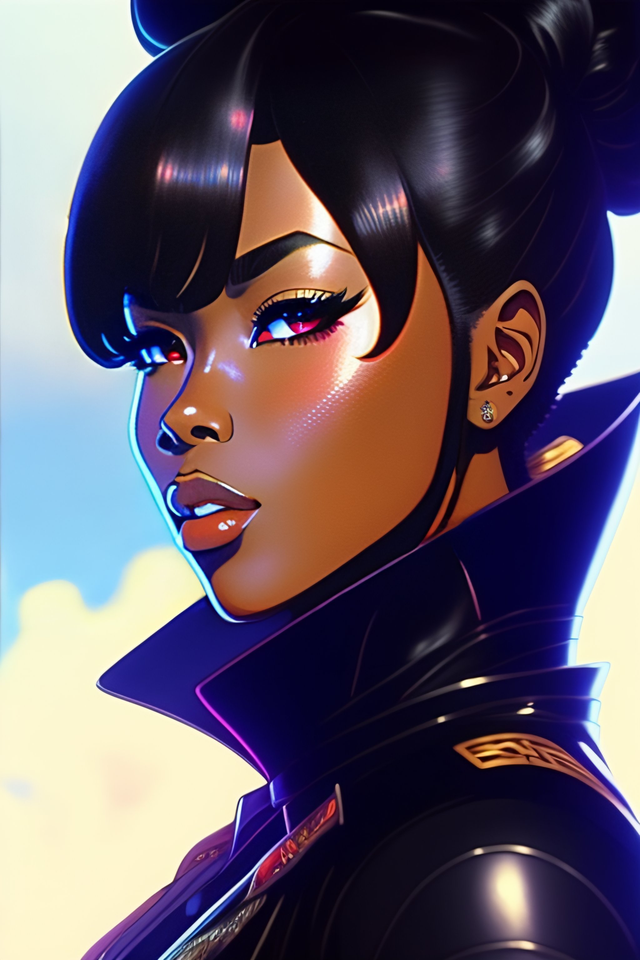 Lexica - Beautiful Black 25 yr old space opera princess, close-up ...