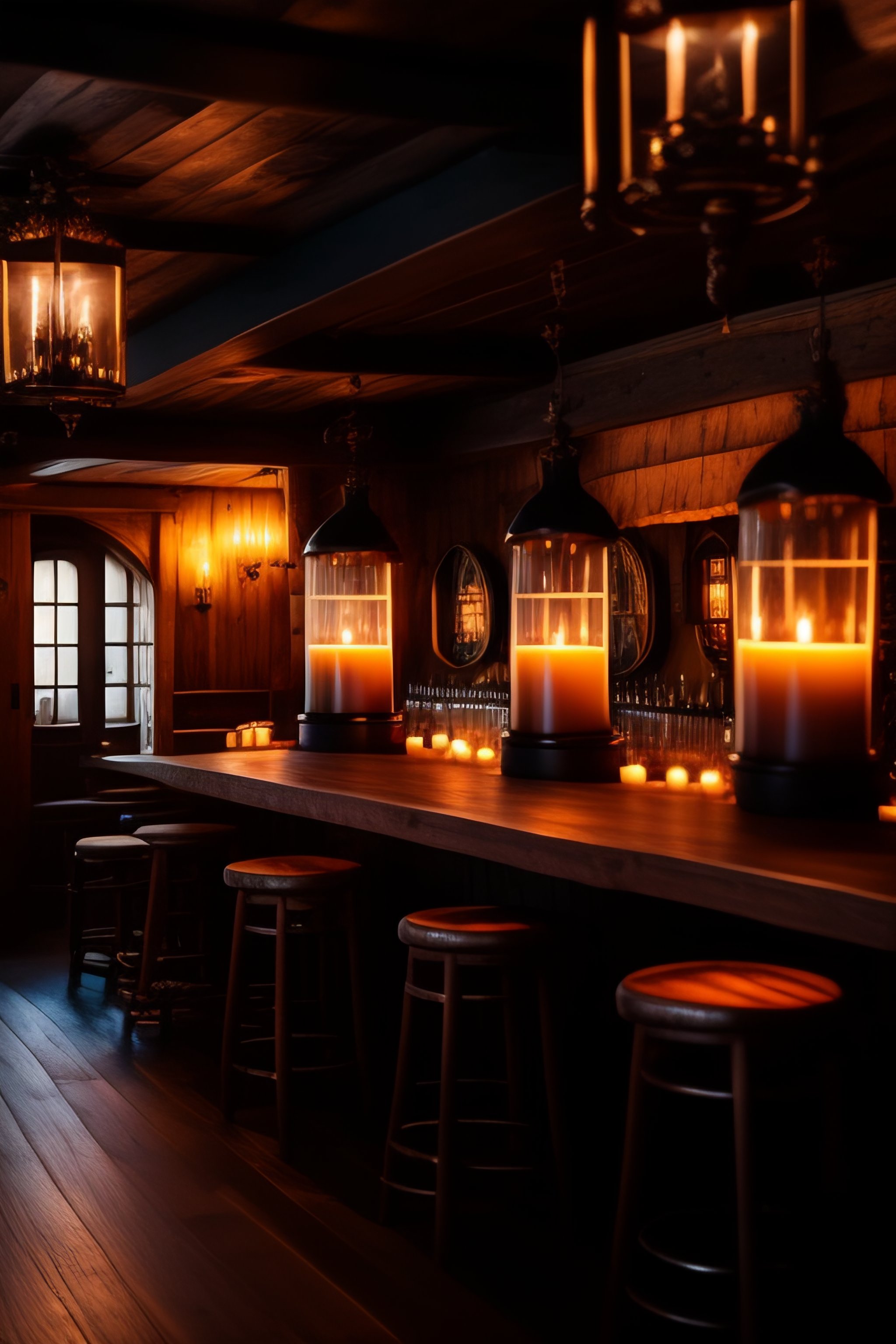 Lexica - A spooky and ethereal Tavern with a ghostly theme. The walls ...