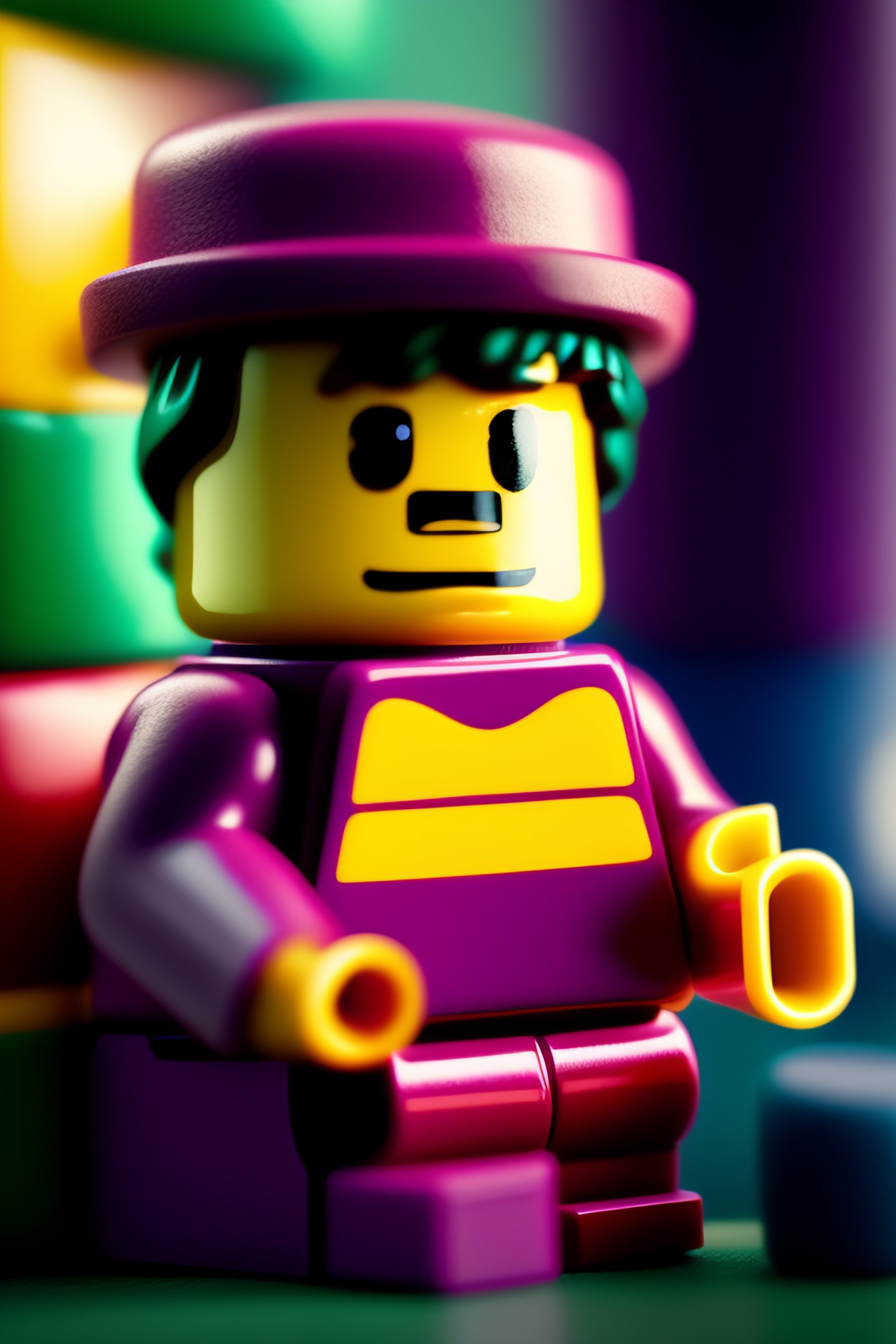Lexica - Barney in lego version