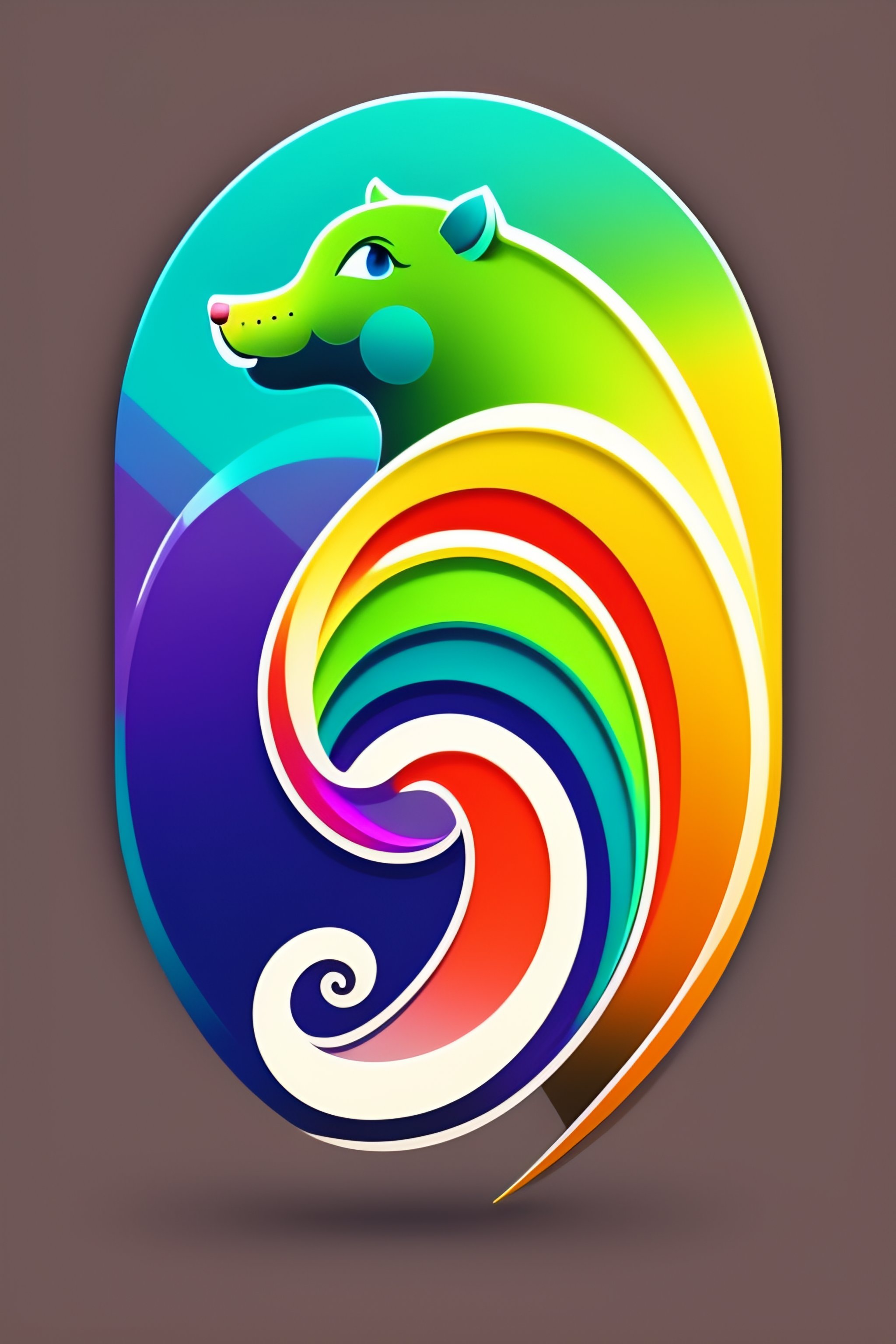 Lexica - MERLION LOGO DESIGN BRANDING CUTE FLAT 2D VECTOR 3 color ...