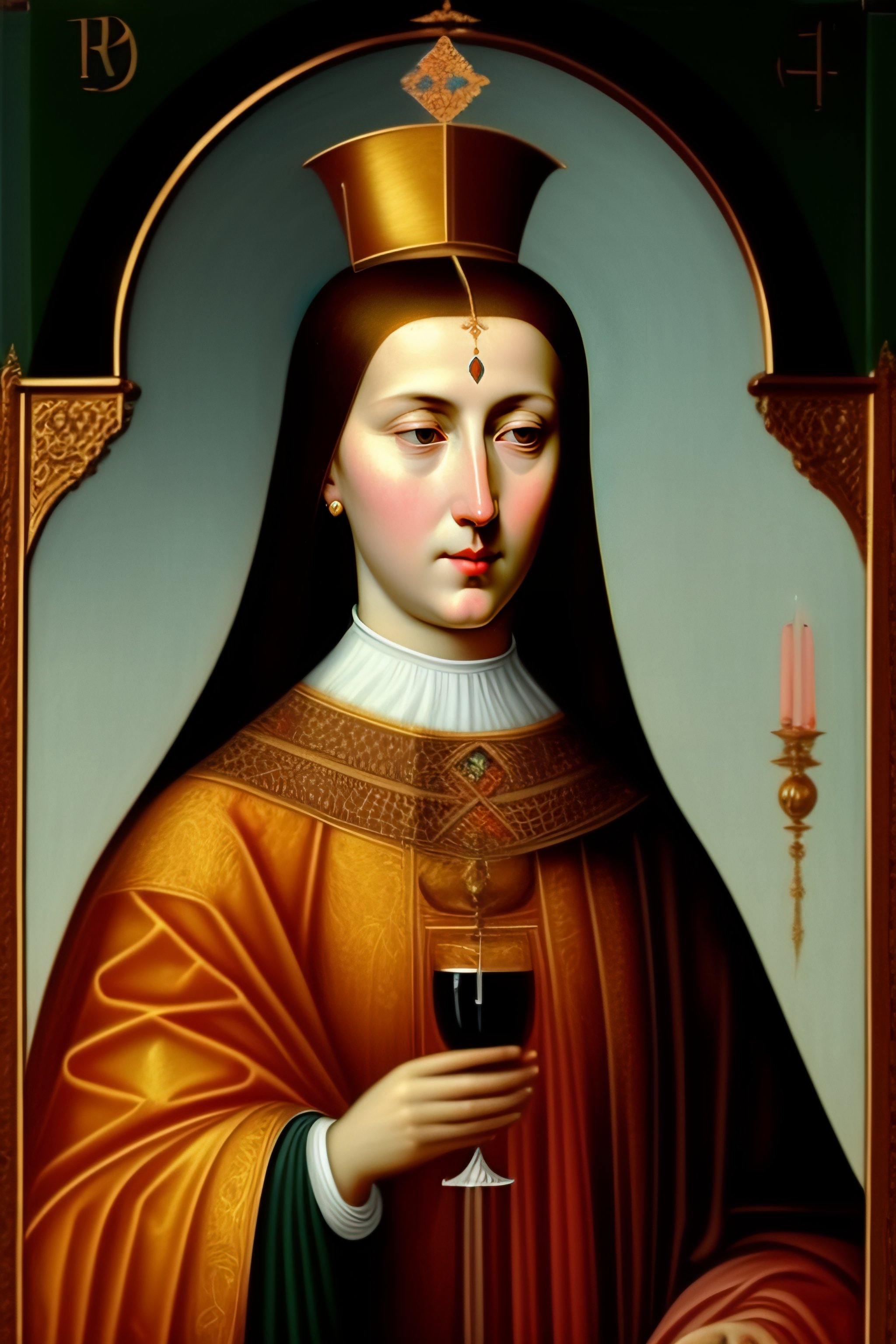 Lexica - Shorter face German Benedictine abbess renaissance stylized ...