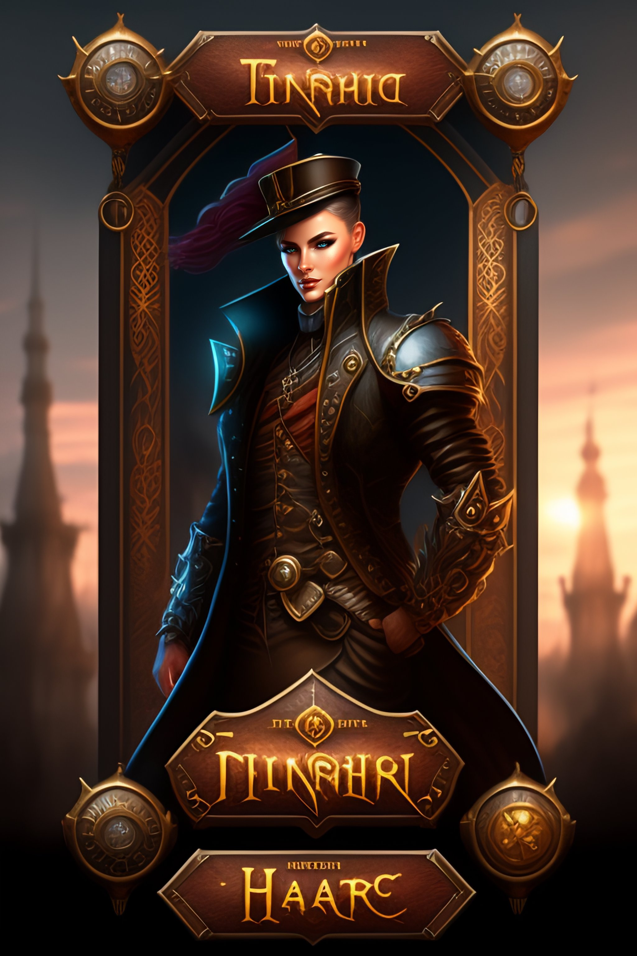 Lexica - Steampunk-style card frame elements for high fantasy style TCG ...