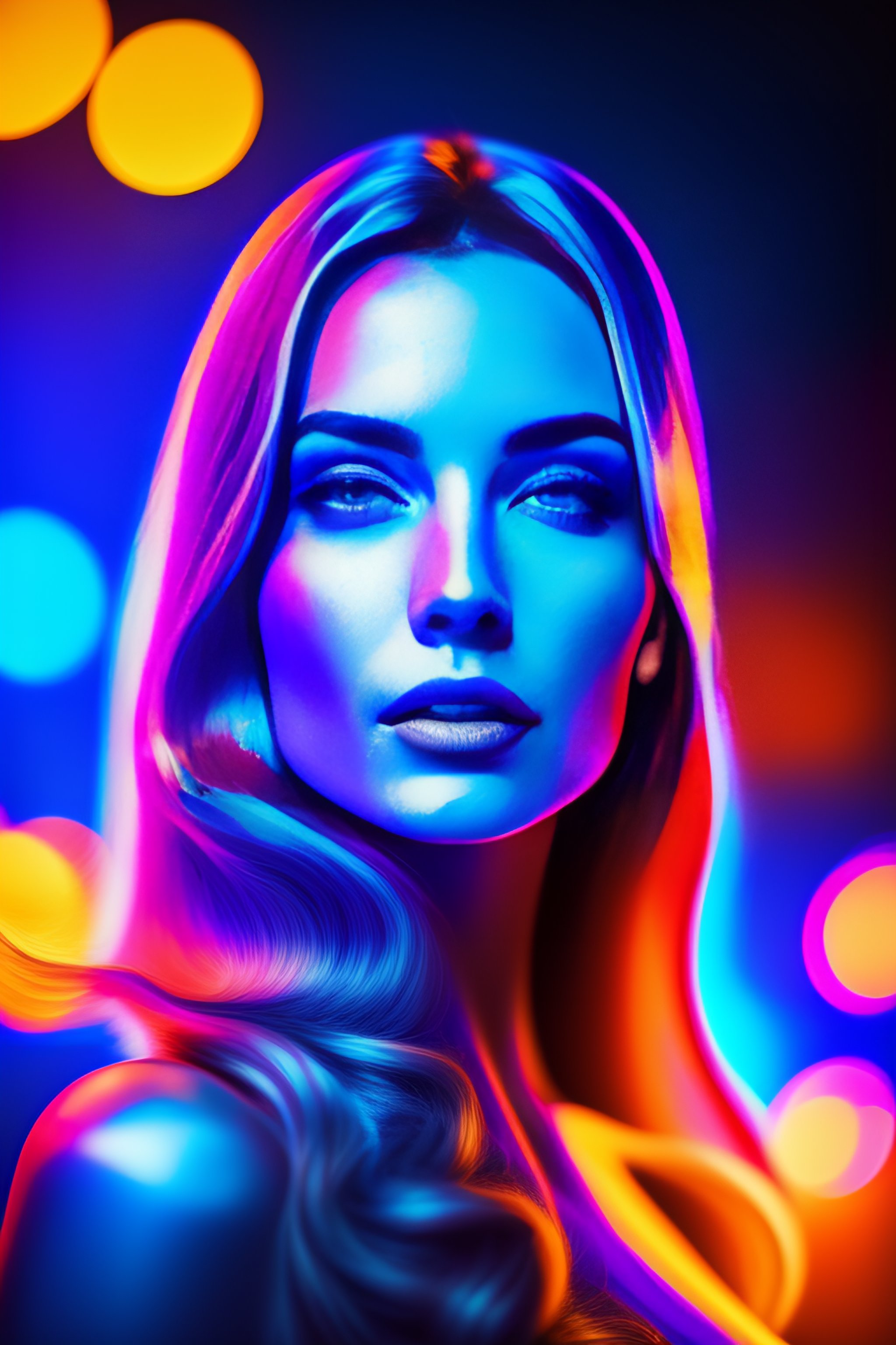 Lexica - Jesus, hyperrealistic, futuristic, colorful, electric blue ...