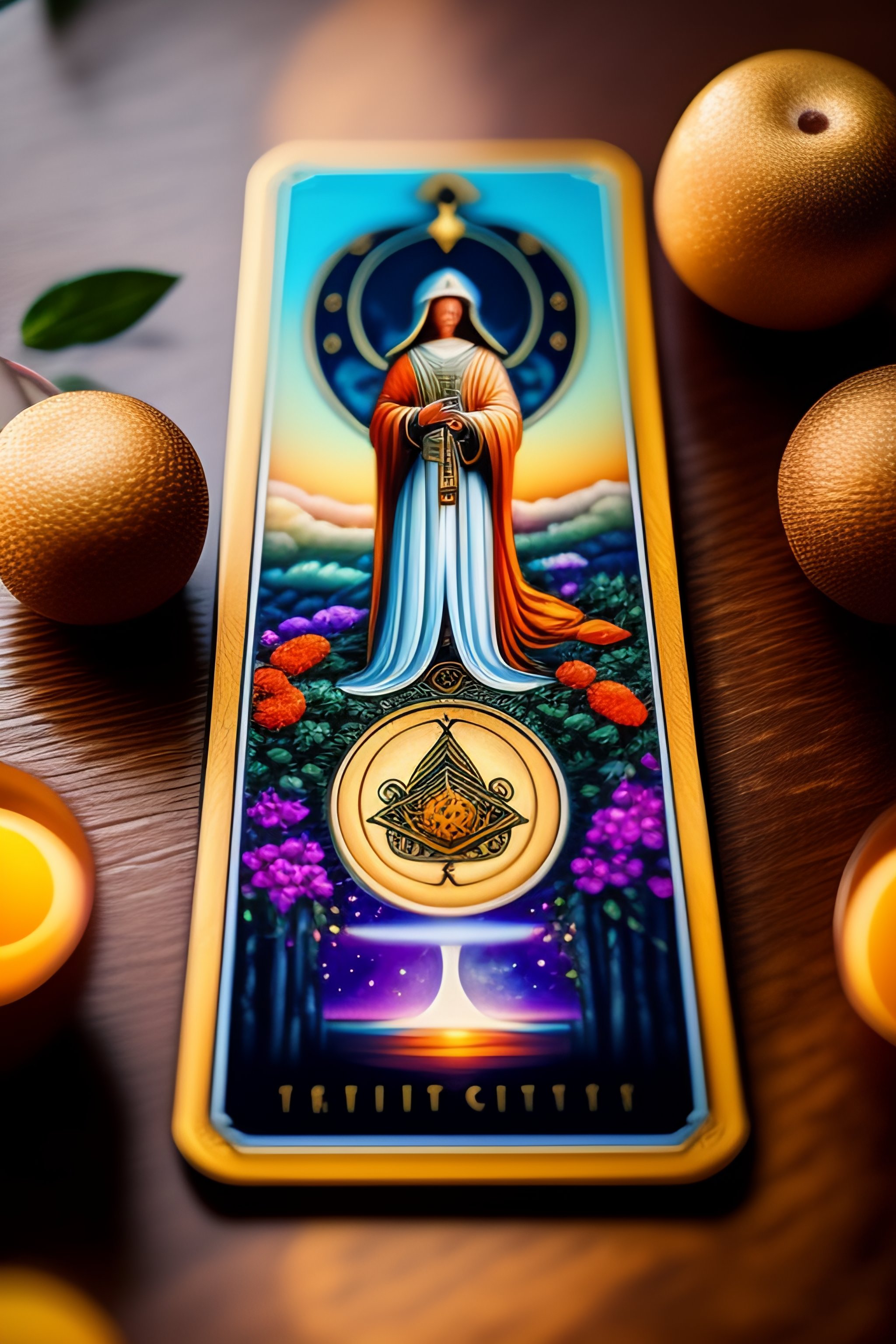 Lexica - Beautiful tarot card laid out on a table