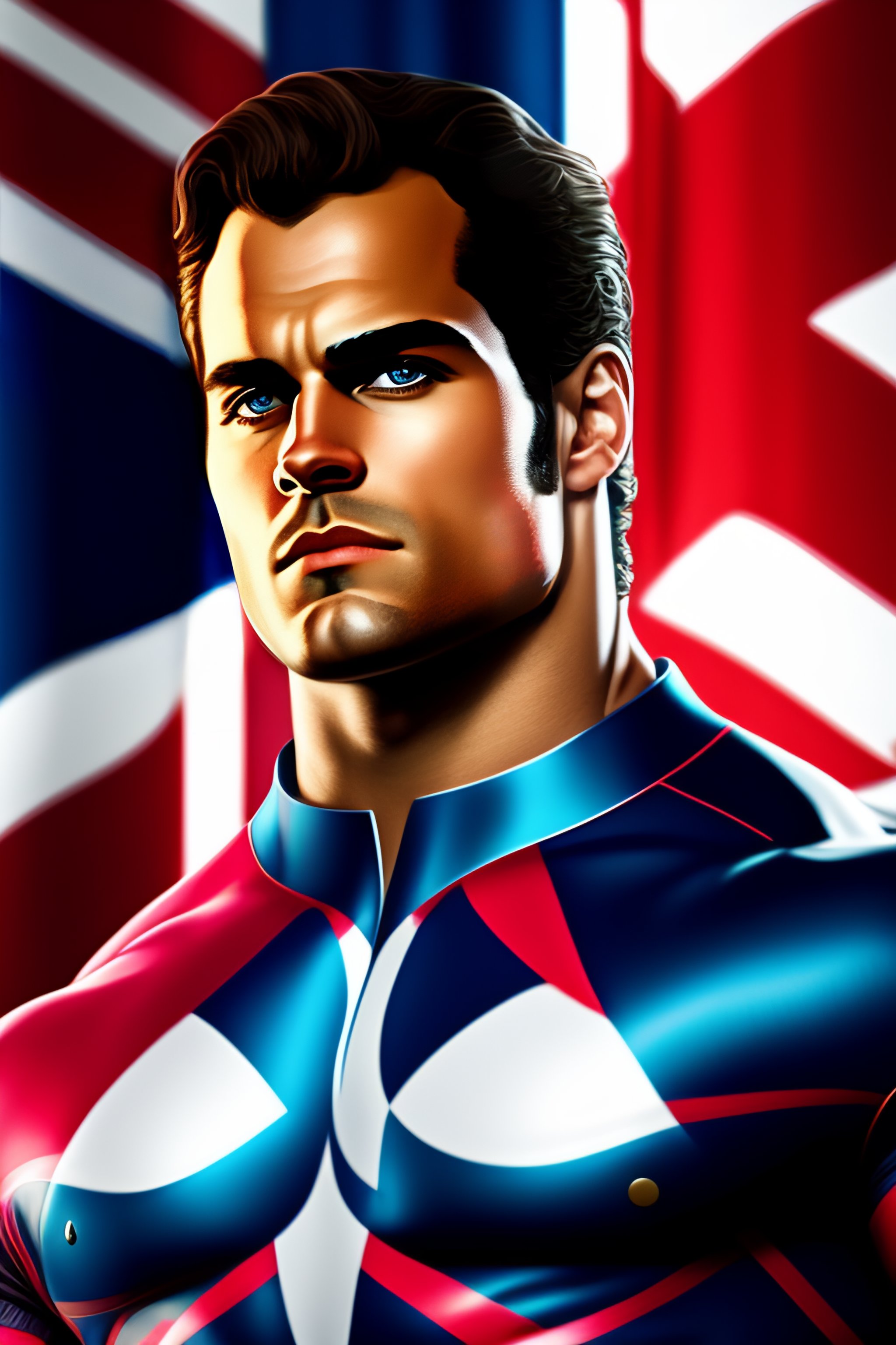 Lexica - Epic comic book cover, Henry Cavill as masculine handsome ...