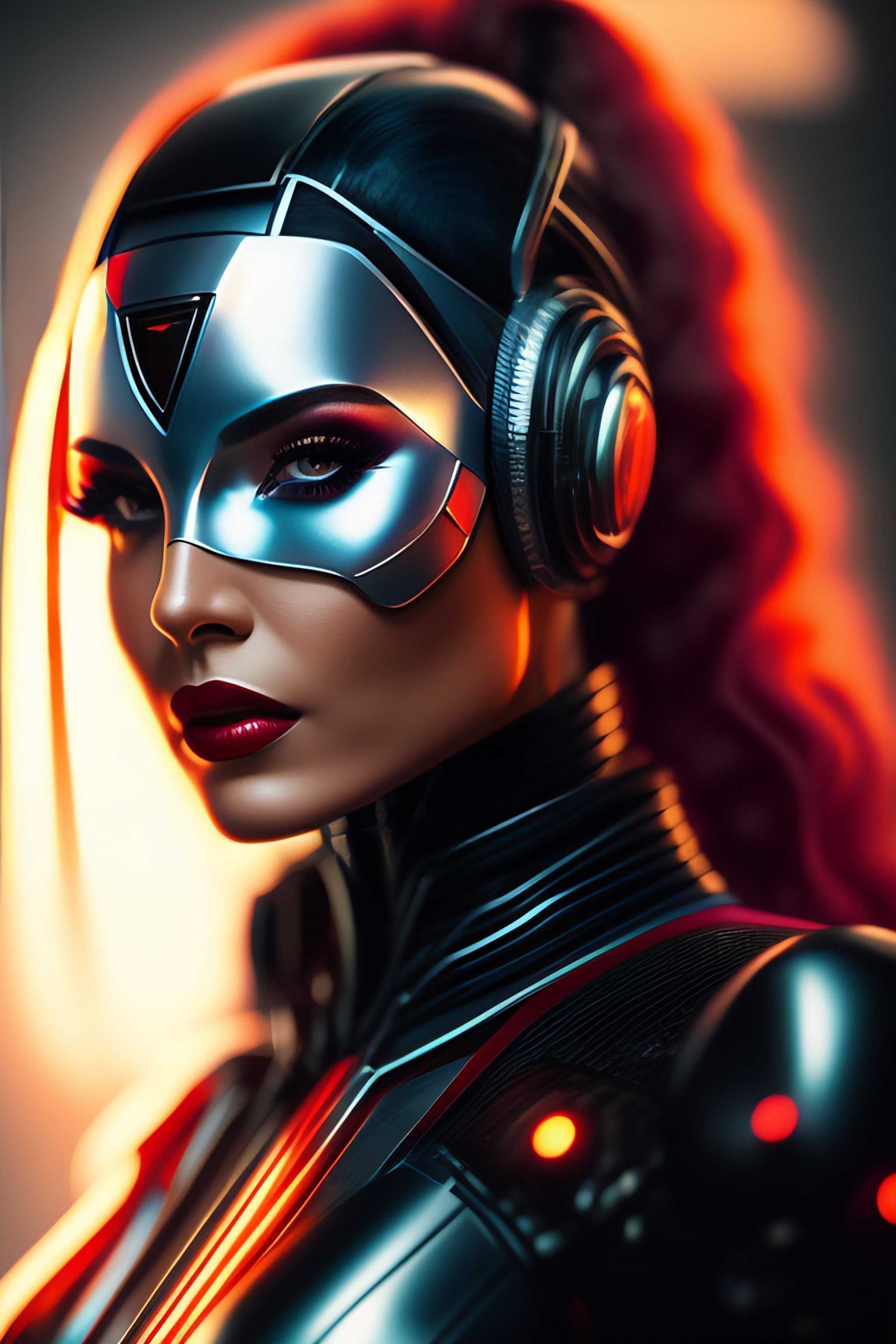 Lexica - Portrait of spiderwoman as a robot, cyberpunk machine, machine ...
