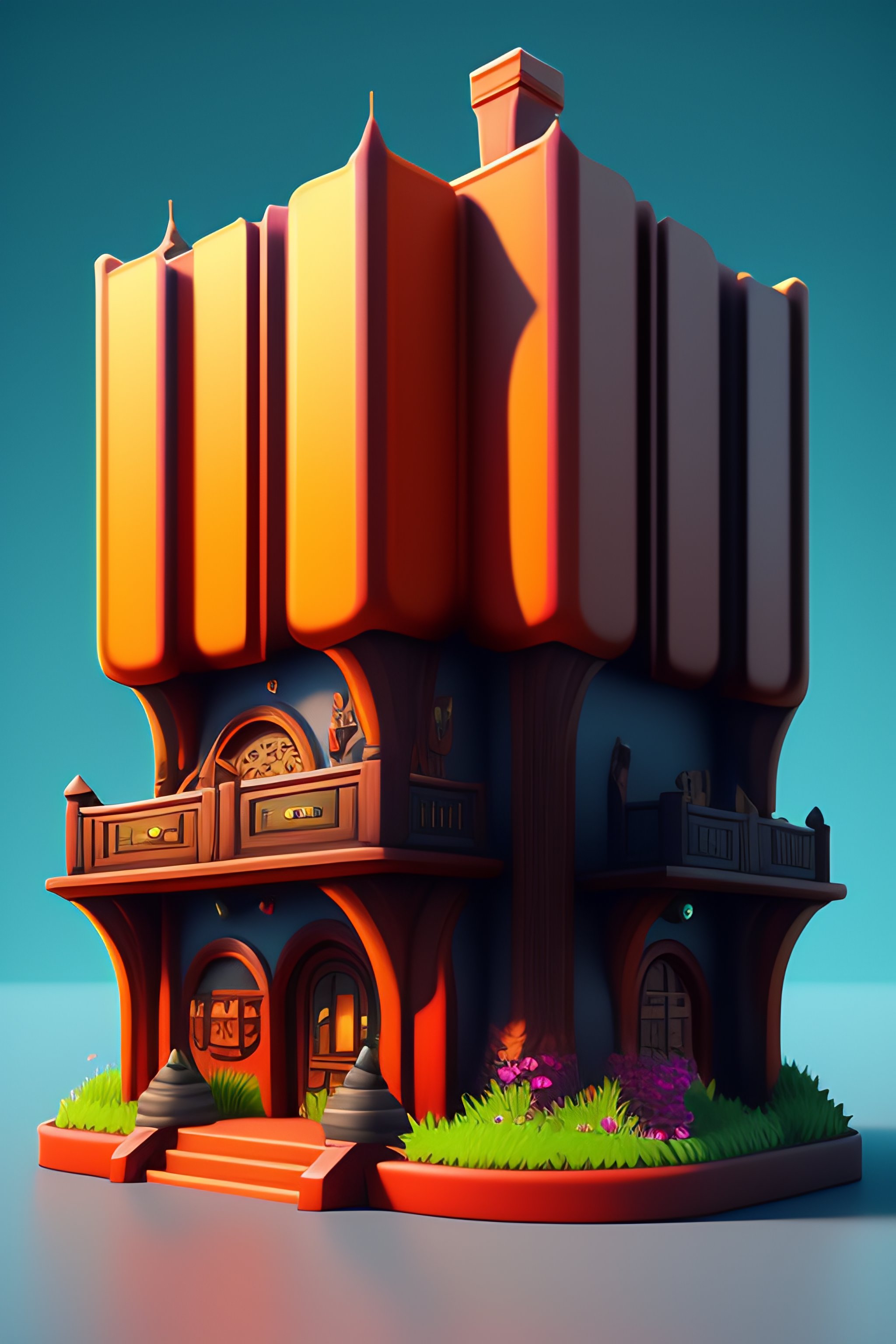 Lexica - 3d stylized game building