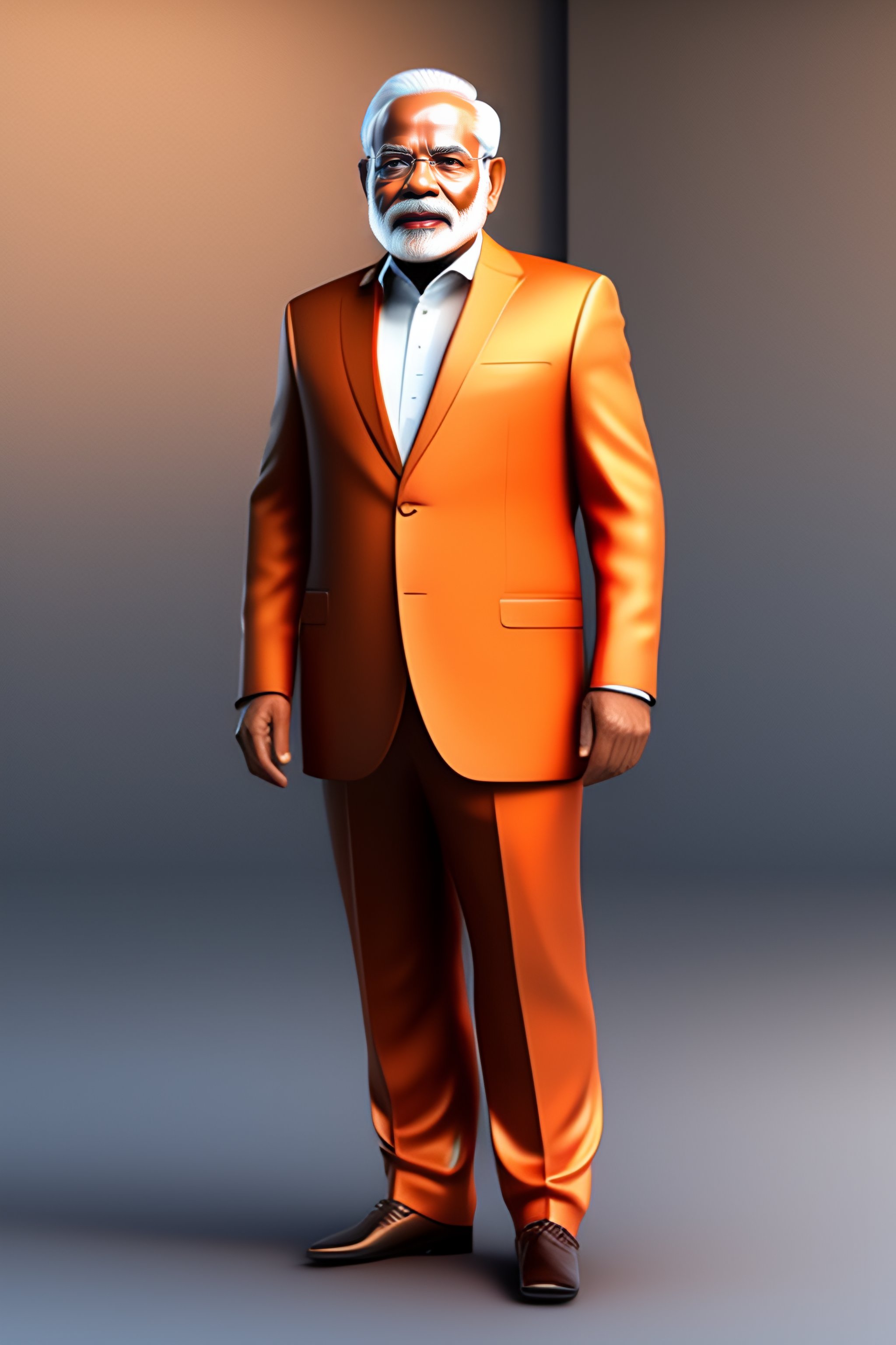 Lexica - Full body cartoon 3d render of Narendra Modi