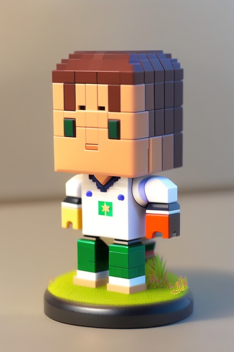 Lexica - Ronaldo figurine, role-playing game, blocky, 2d