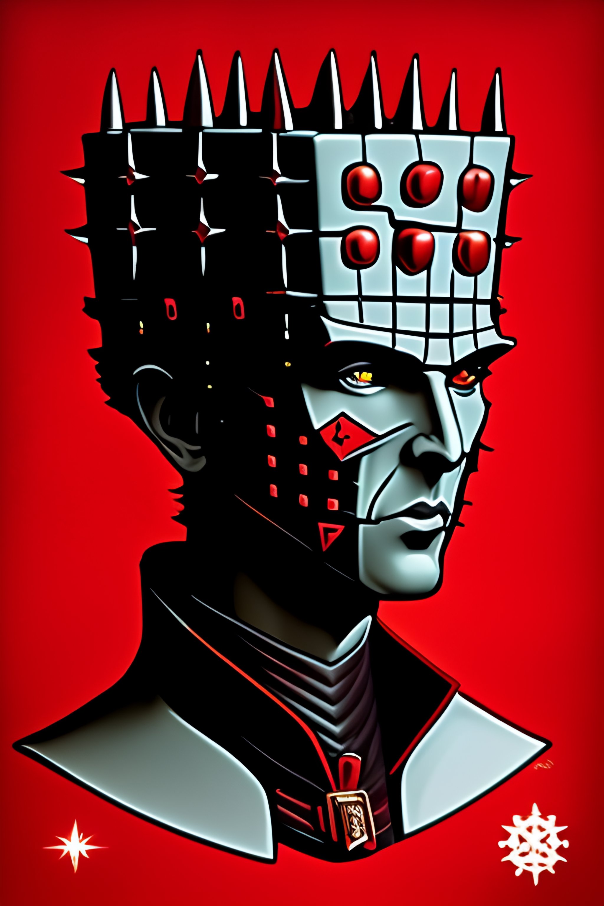 Lexica - Cartoon pfp of hellraiser character