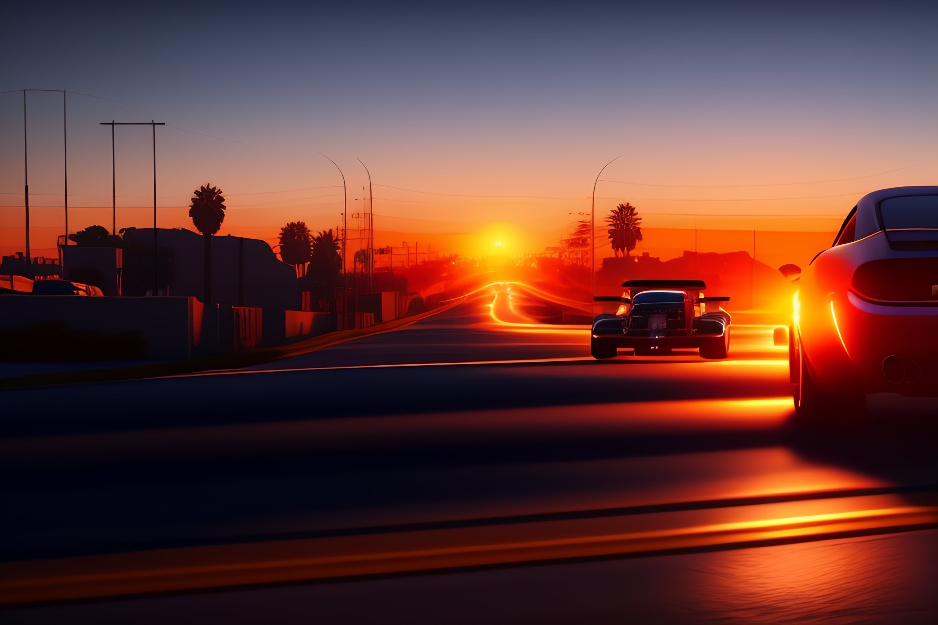 Lexica - Sunset, california, los ángeles, Compton, realistic, 4k, 8k ...