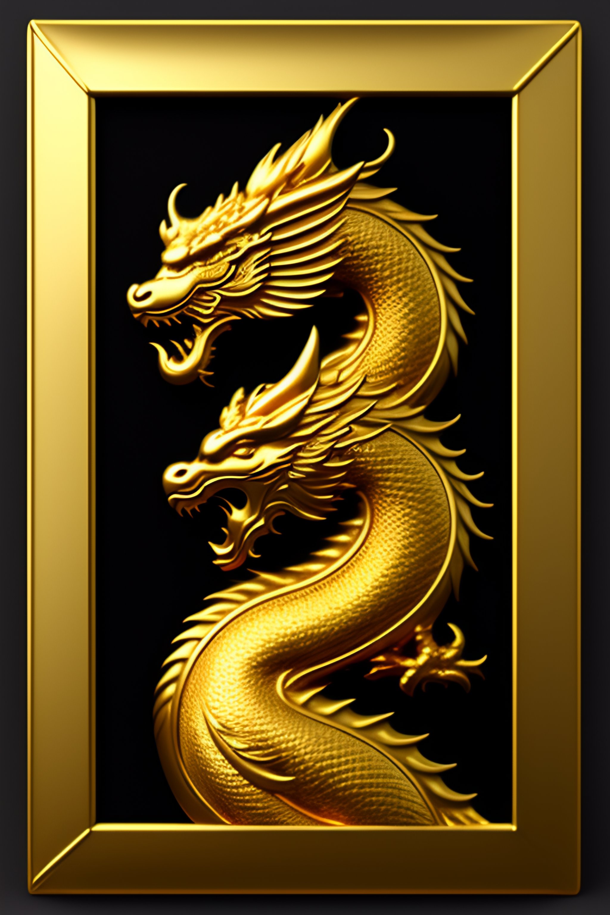 Lexica - Chinese golden dragon card