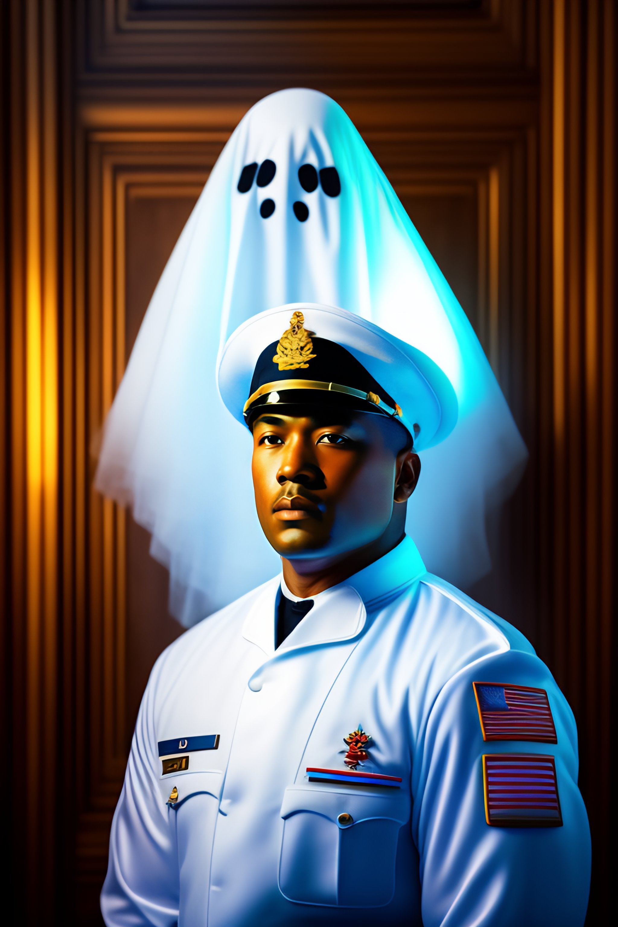 Lexica - Portrait of a ghost in a ghostbusters outfit