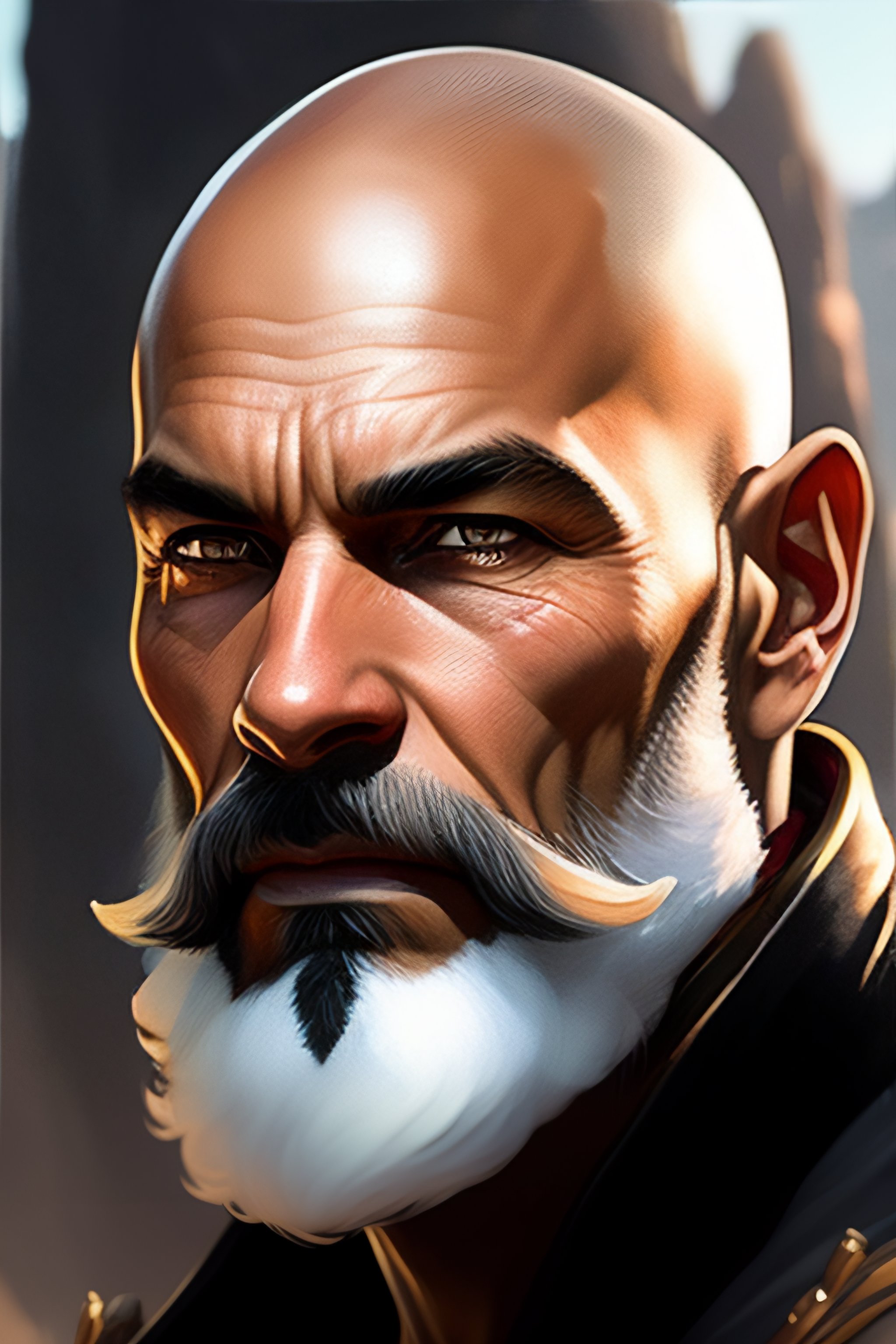 Lexica - A grizzled man with a bald head with stubble in Apex Legends ...