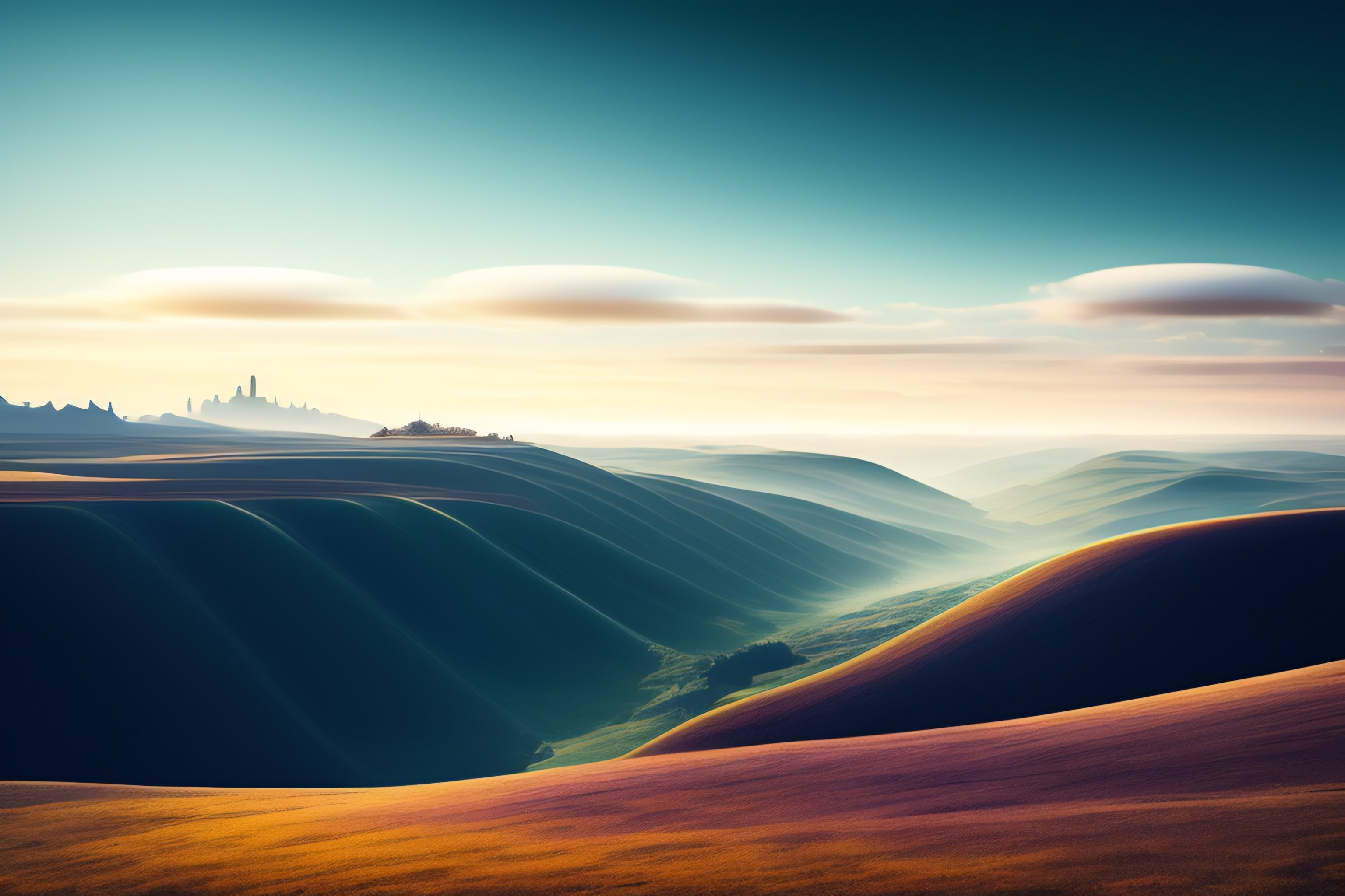 Lexica - Looking towards landscape dystopian surreal levitating ...