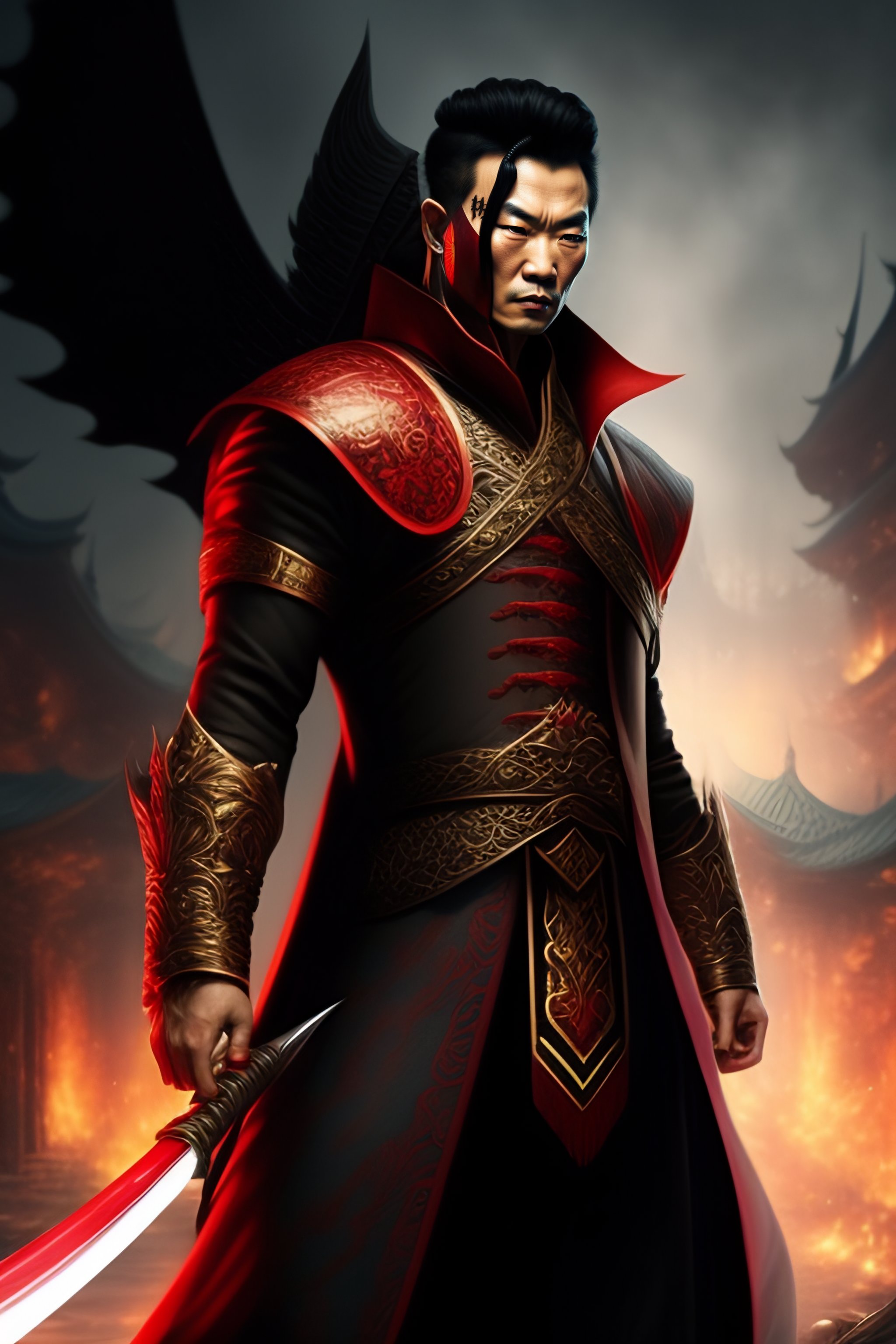 Lexica - Chinese vampire hunter with a guandao