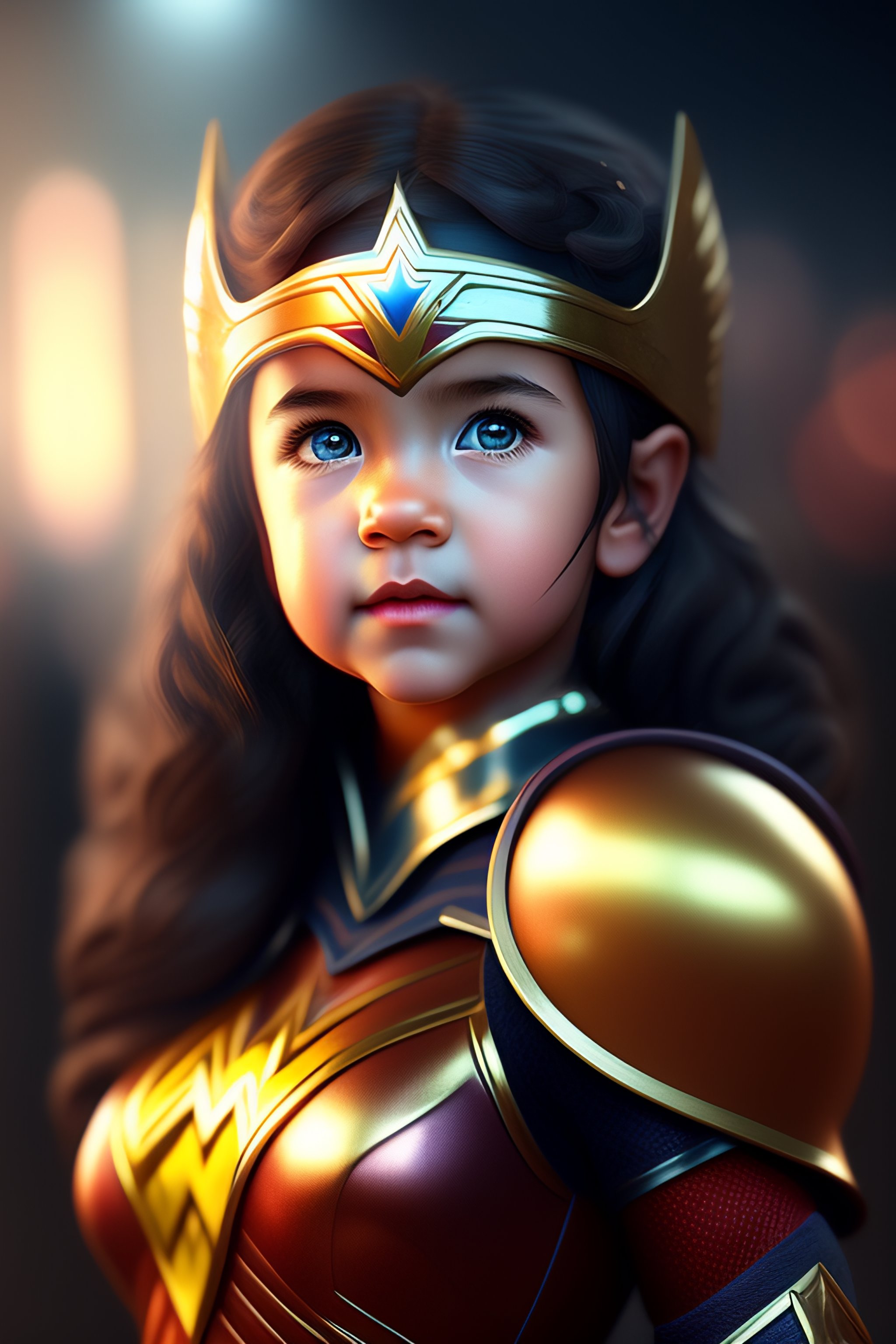 Lexica - Baby wonder woman, moonwalker, render, rembrandt, cgsociety ...
