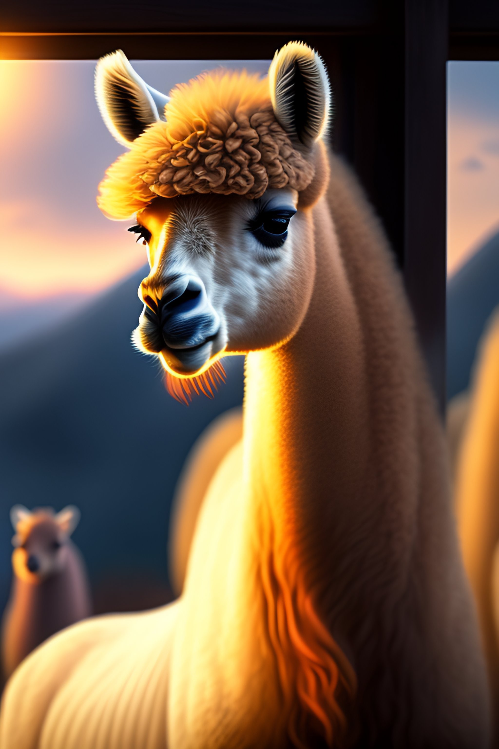 Lexica - Alpacas filling the screen, by disney concept artists, blunt ...