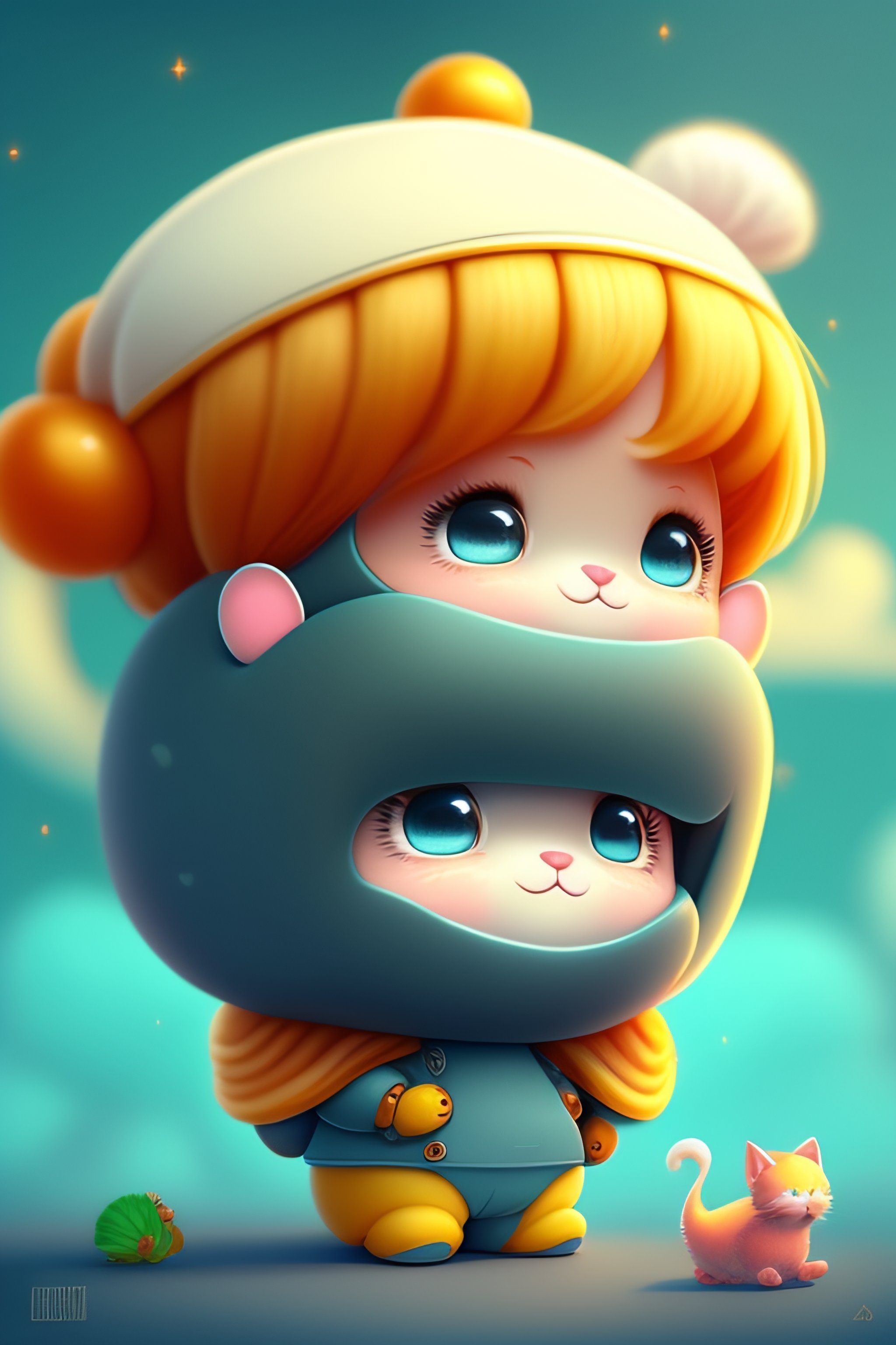 Lexica - Cute and adorable cartoon it baby, fantasy, dreamlike ...