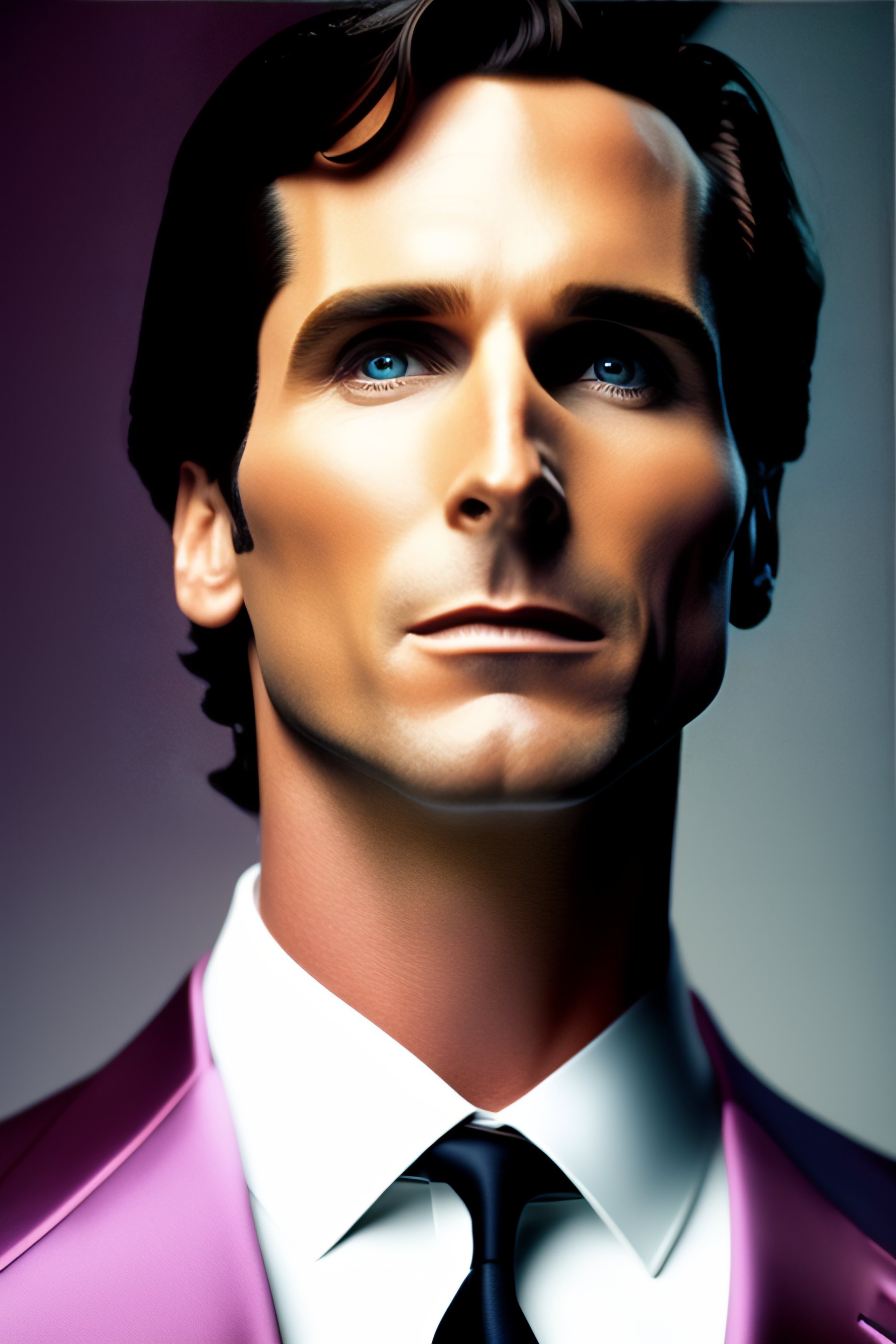 Lexica - An award-winning closeup photo of Patrick Bateman, interpreted ...