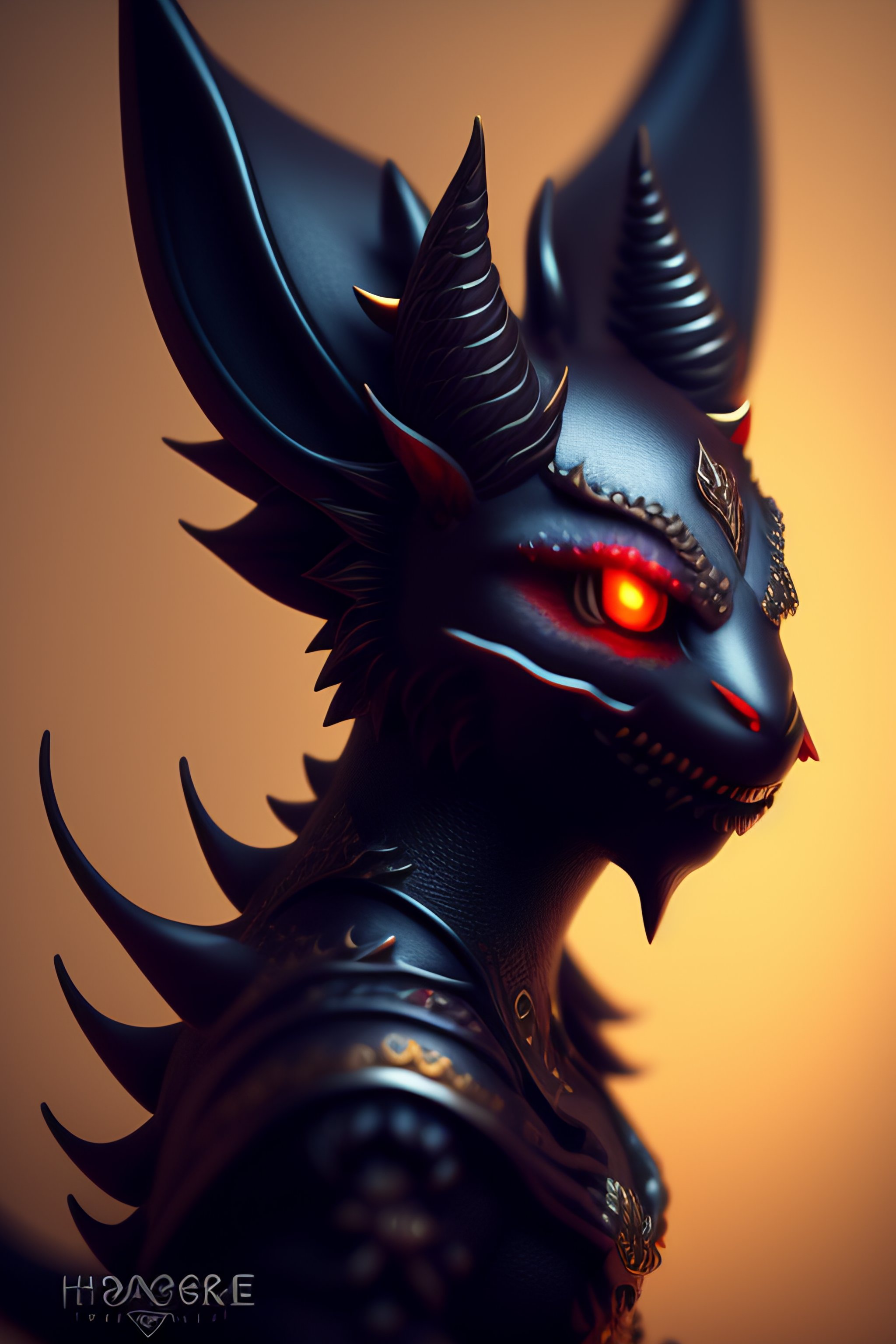 Lexica - A demon fear dark figure acorn monster, highly detailed ...