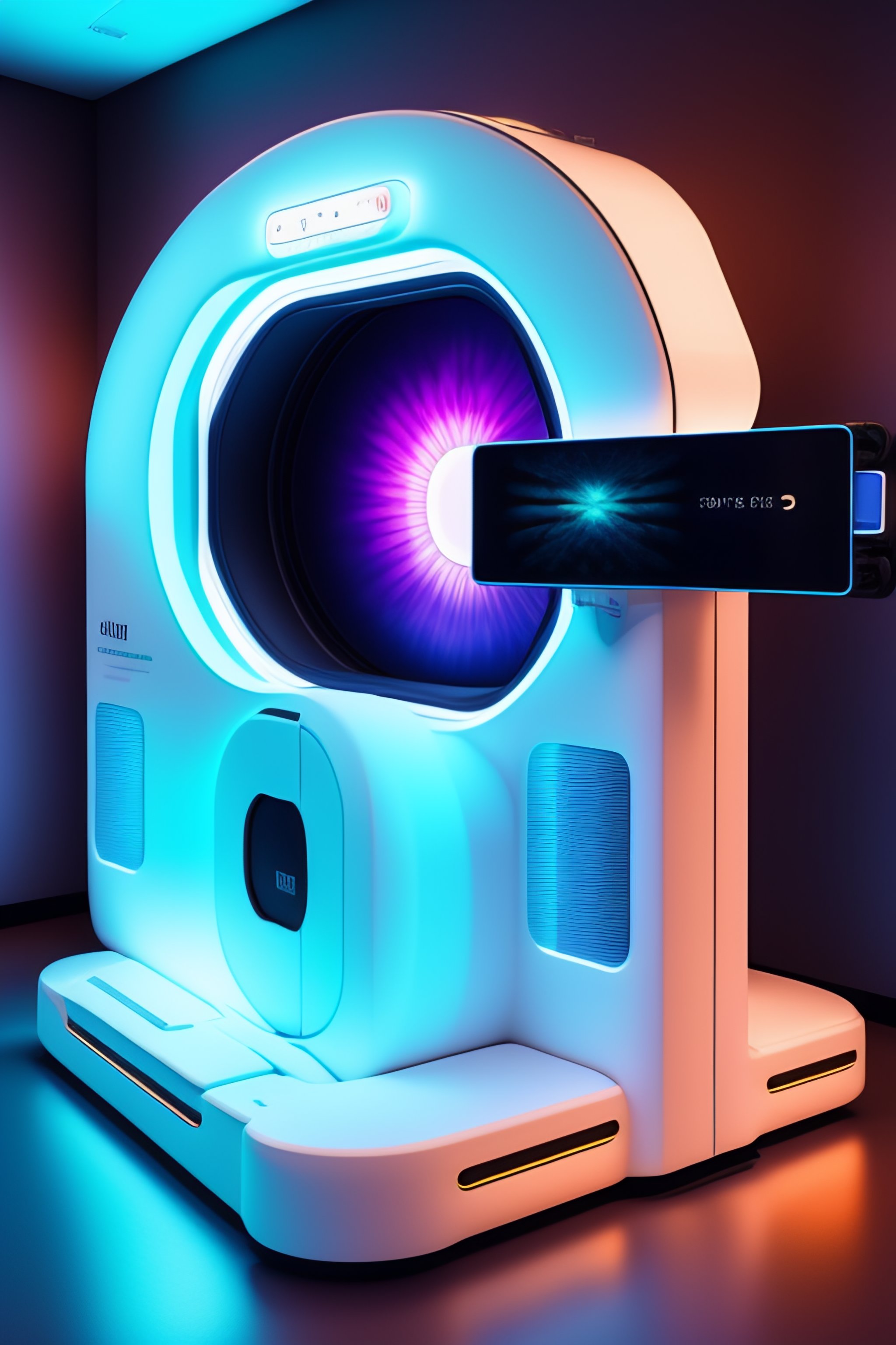 Lexica - Generate an image of a futuristic CT scanner room in the style ...